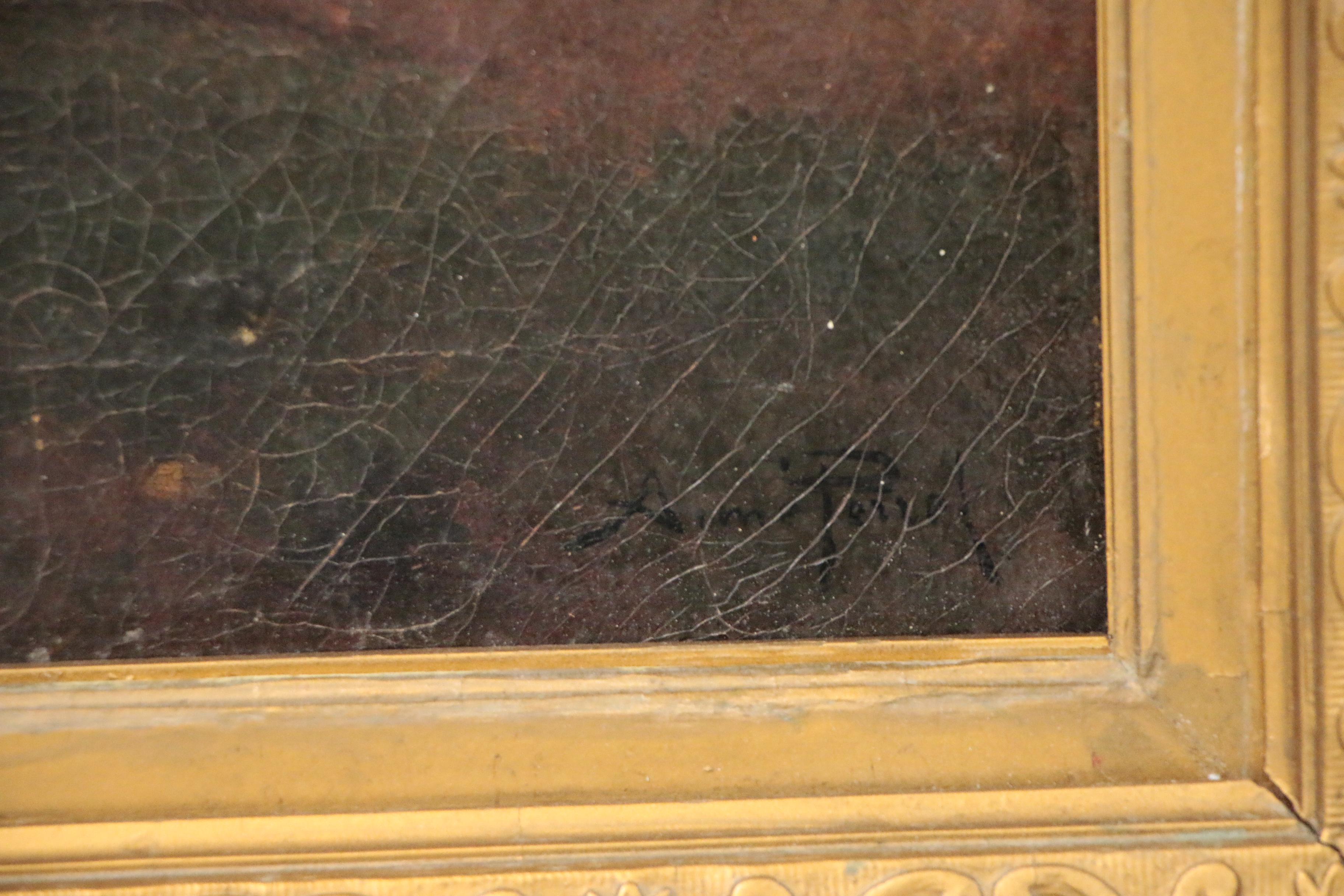 Aimé Perret Oil Painting of Shepherdess, Early 20th Century | EBTH