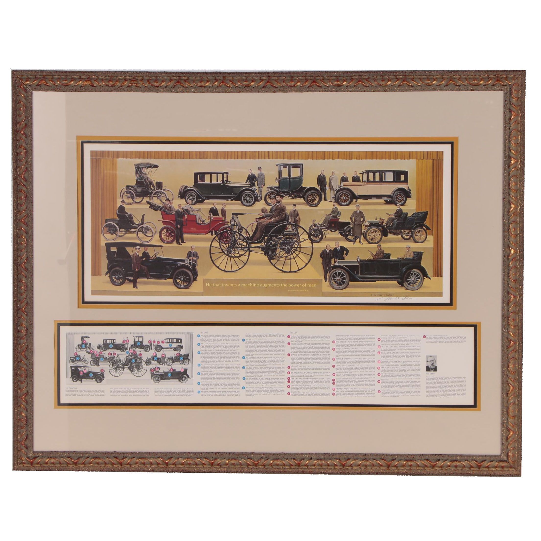 Robert A. Thom Offset Lithograph "National Automotive History ...