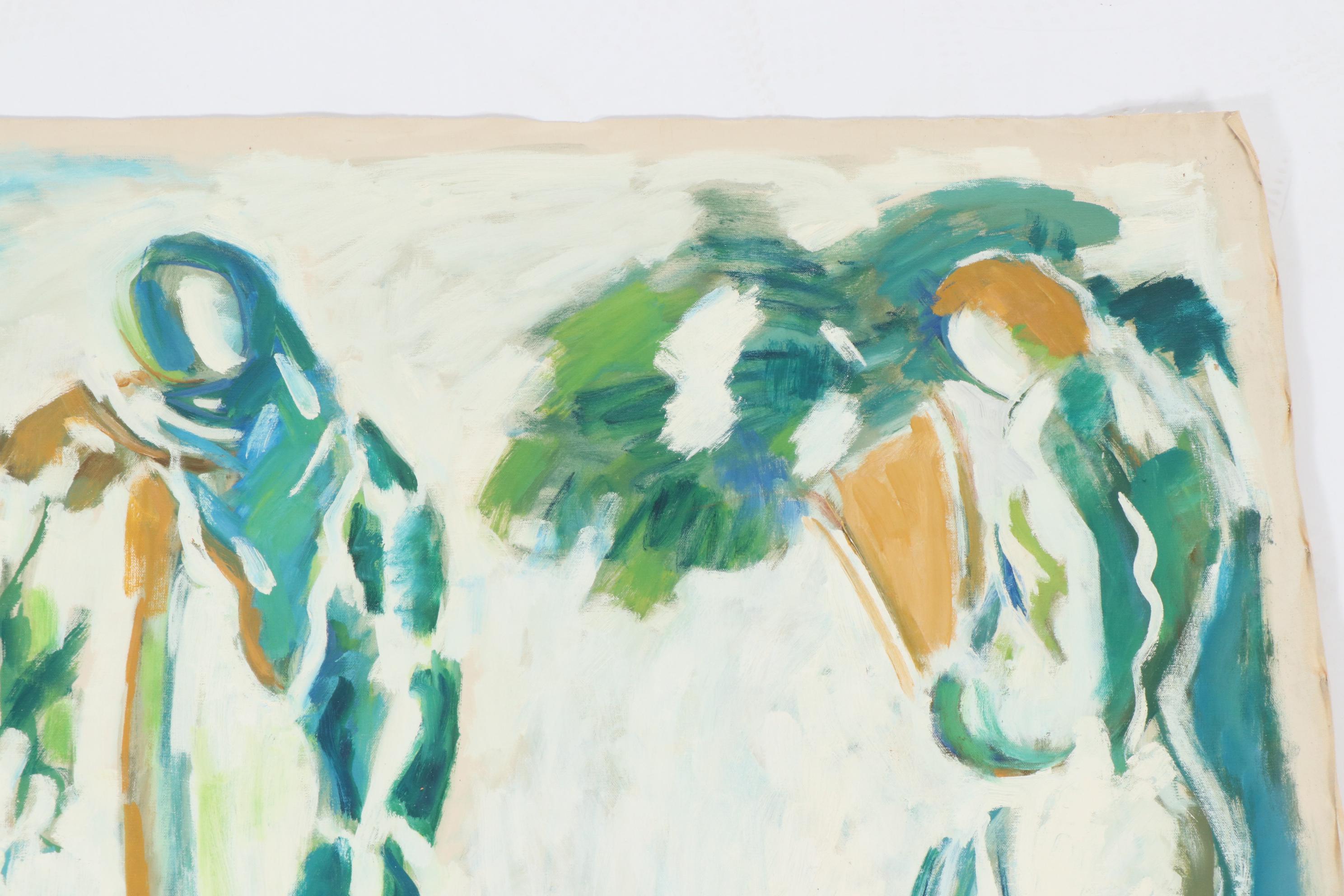 Phillip Callahan Abstract Figural Oil Painting | EBTH