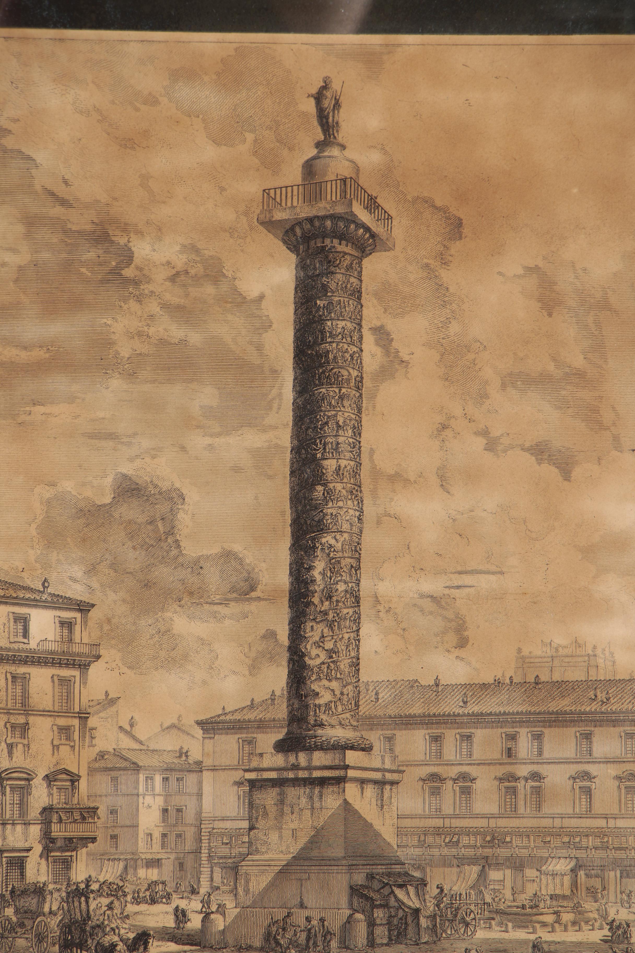 Giovanni Battista Piranesi Restrike Etching "Colonna Antonina" | EBTH
