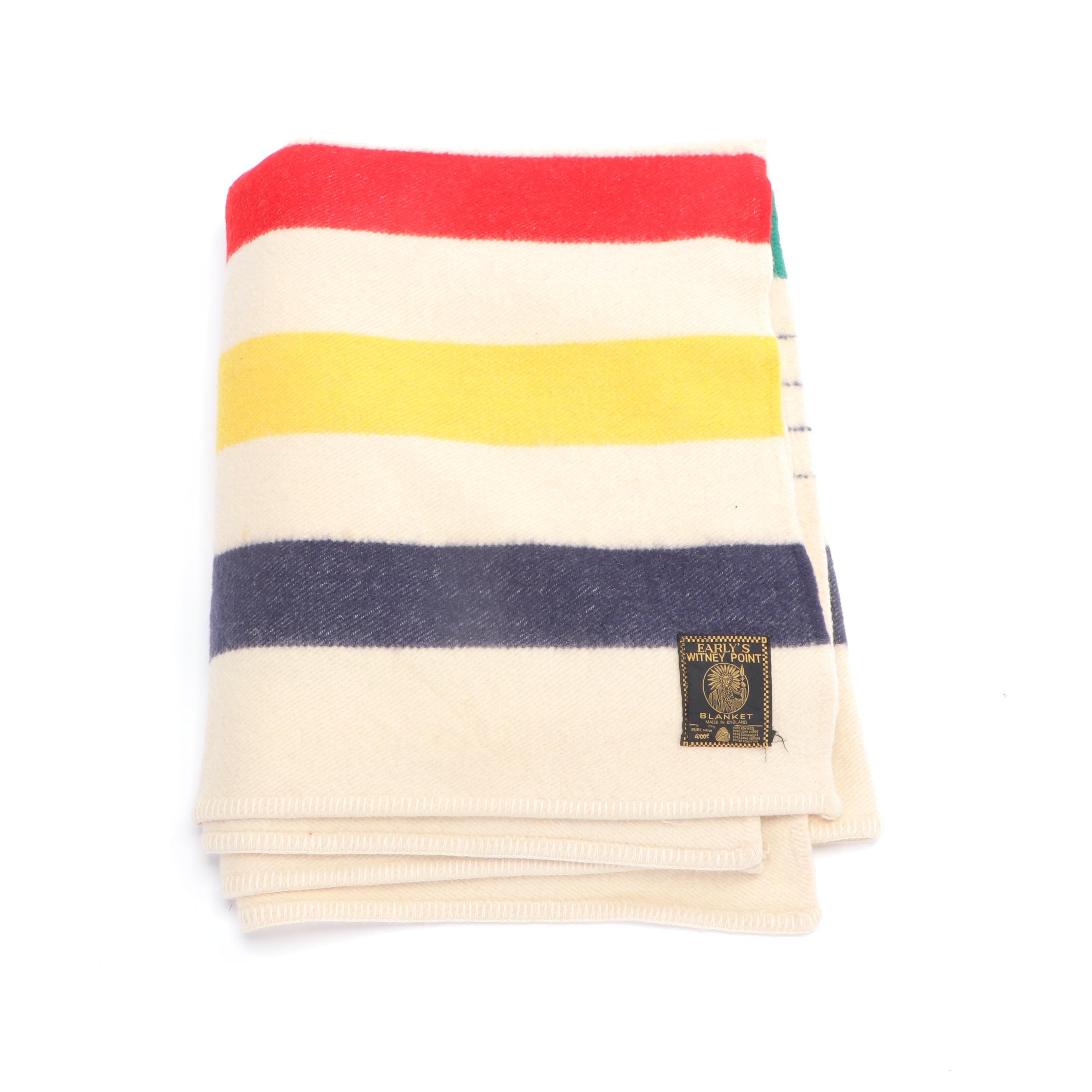 Early's Witney Point English Striped Wool Blanket | EBTH