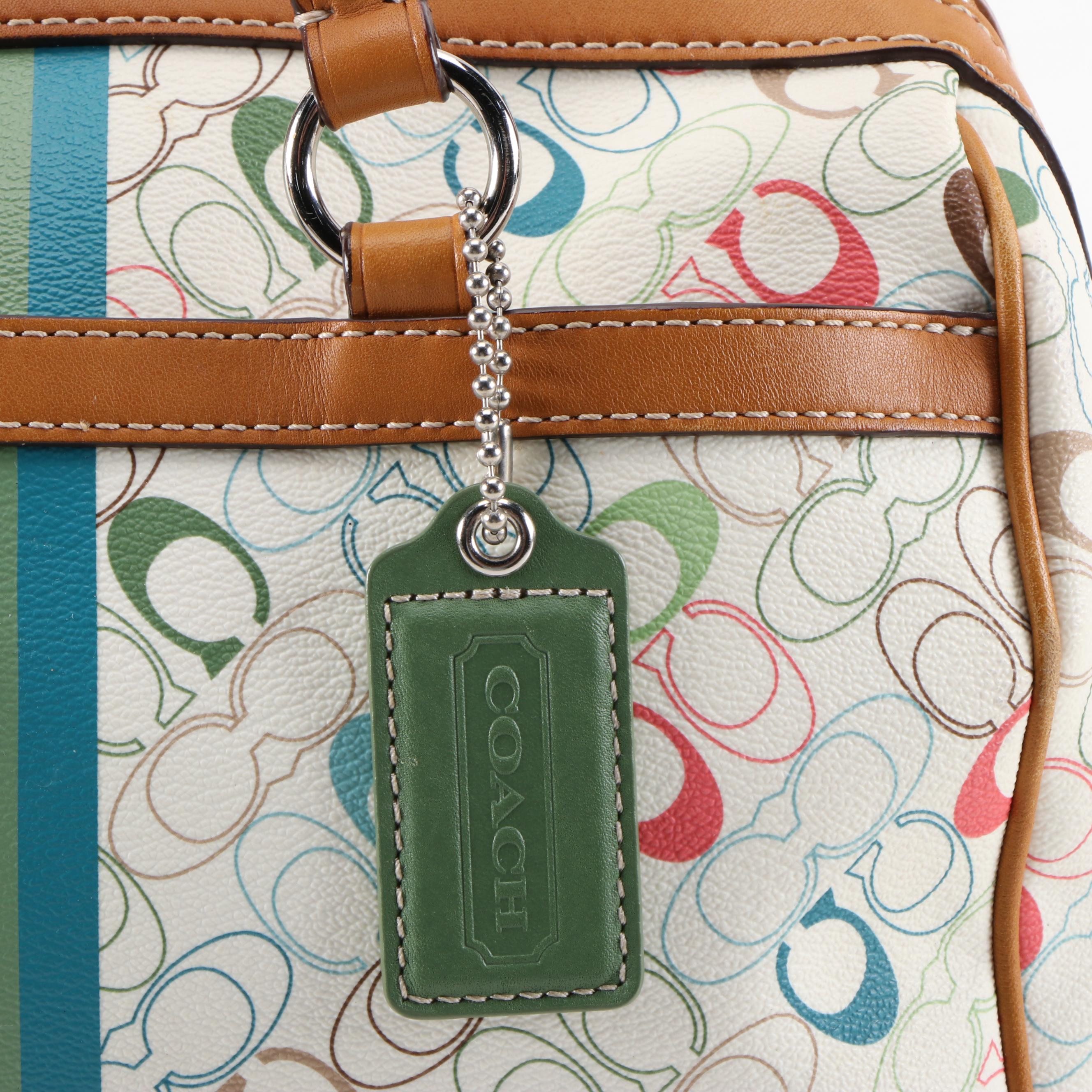 Coach Chelsea Heritage Stripe Multicolor Leather Satchel | EBTH