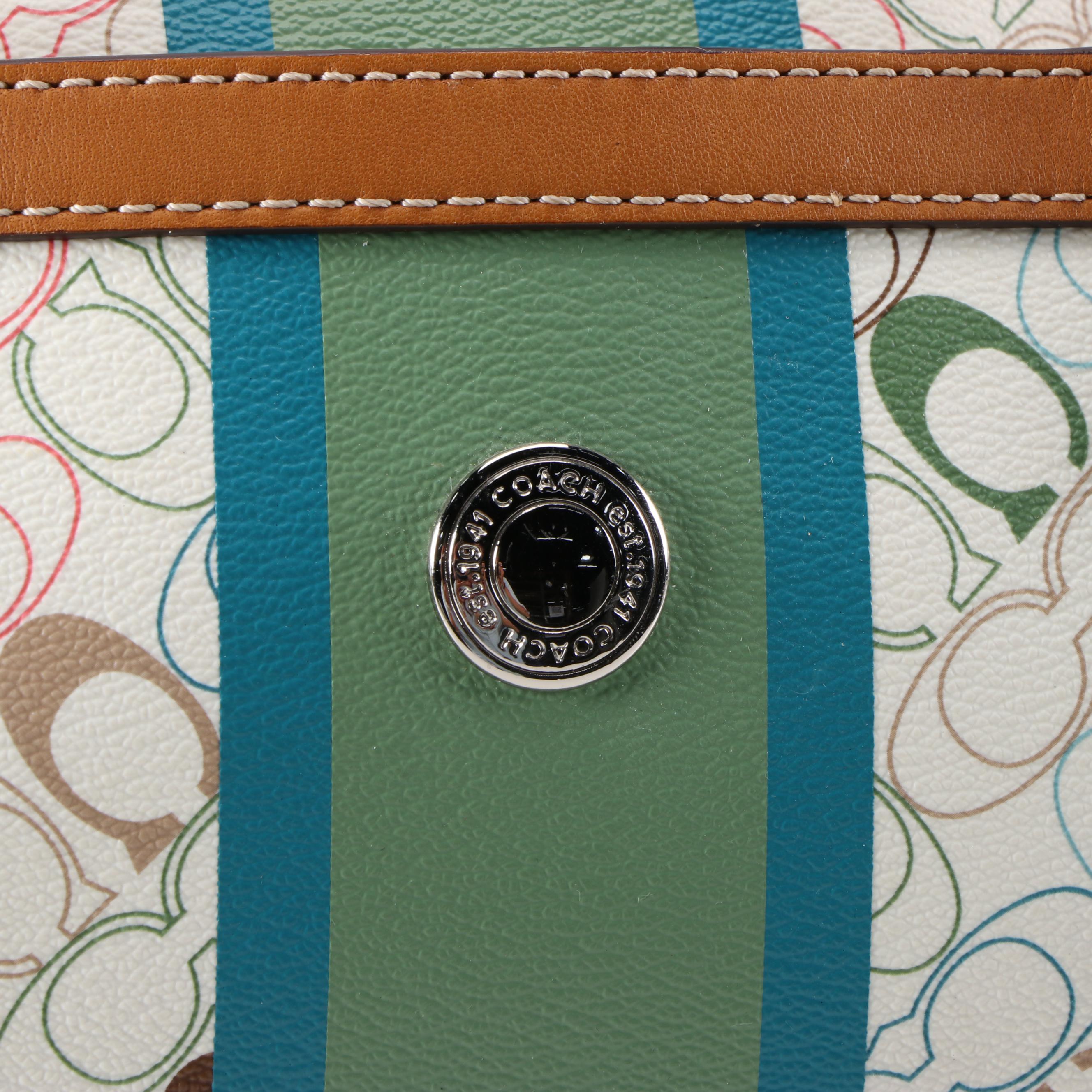 Coach Chelsea Heritage Stripe Multicolor Leather Satchel | EBTH