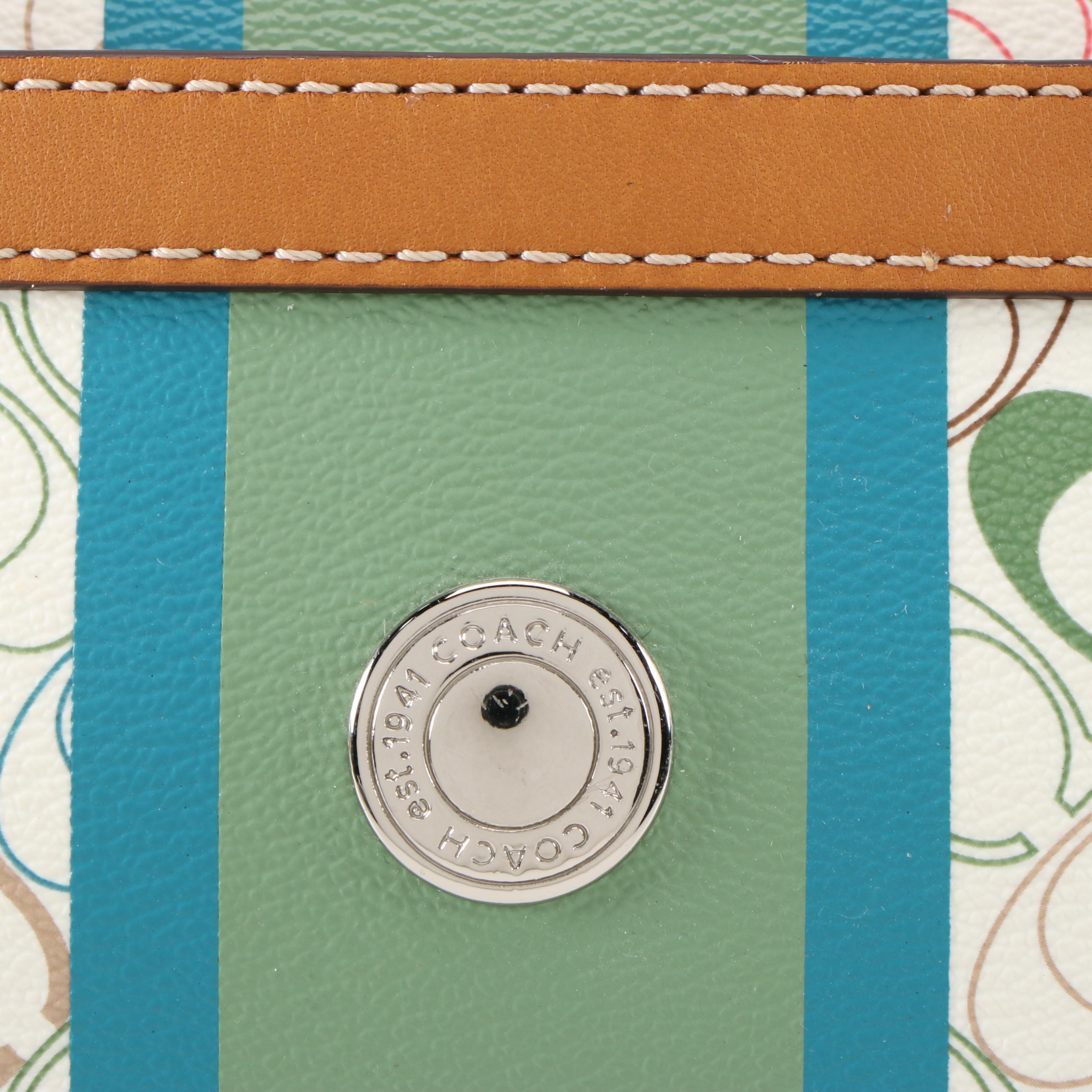 Coach Chelsea Heritage Stripe Multicolor Leather Satchel | EBTH