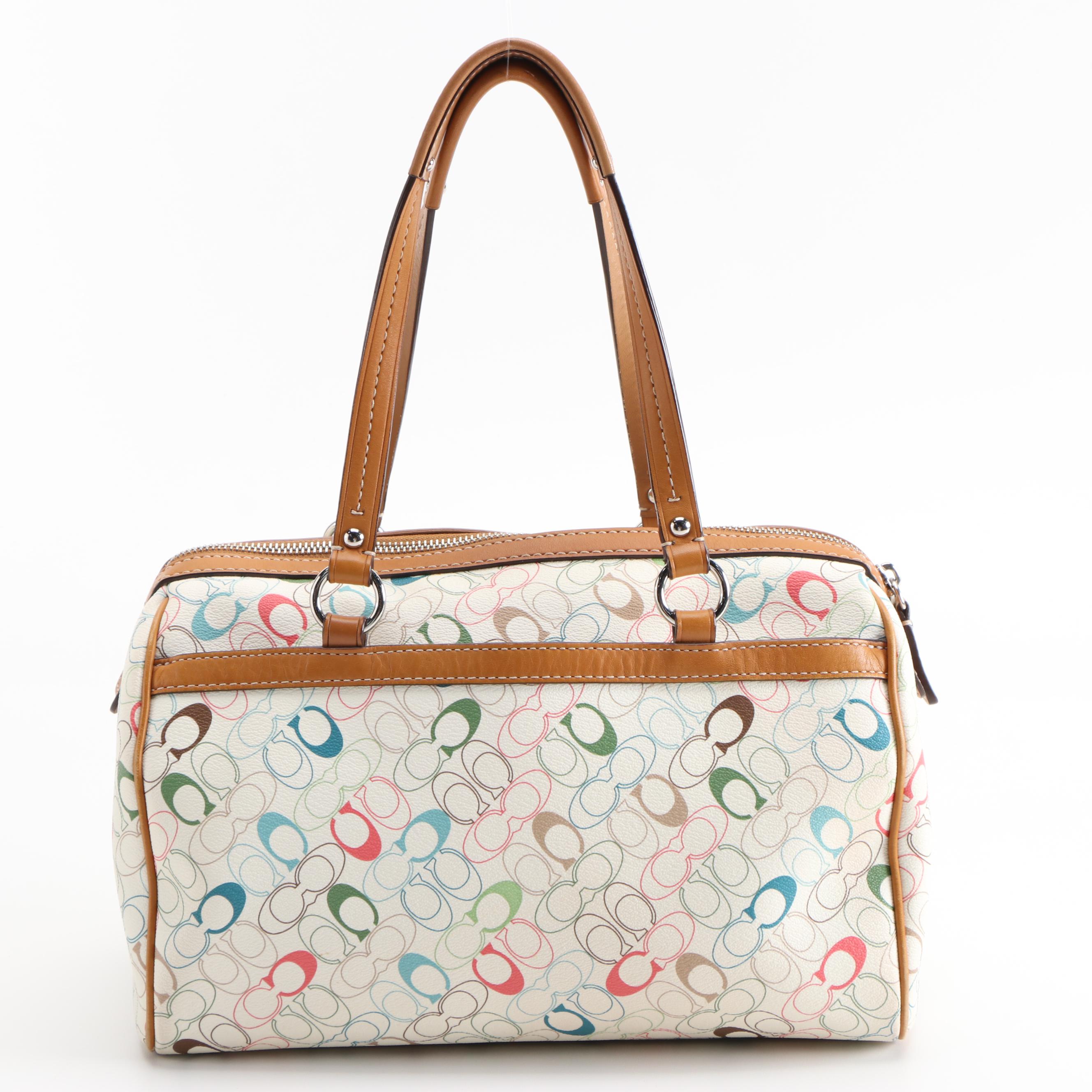 Coach Chelsea Heritage Stripe Multicolor Leather Satchel | EBTH