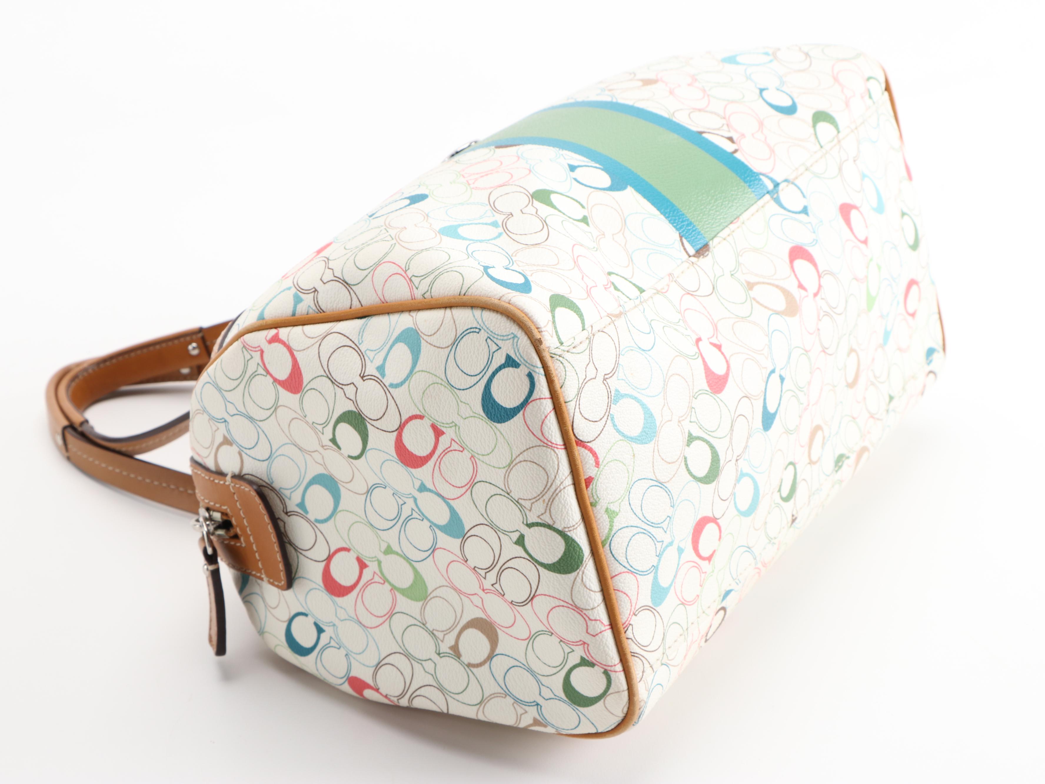 Coach Chelsea Heritage Stripe Multicolor Leather Satchel | EBTH