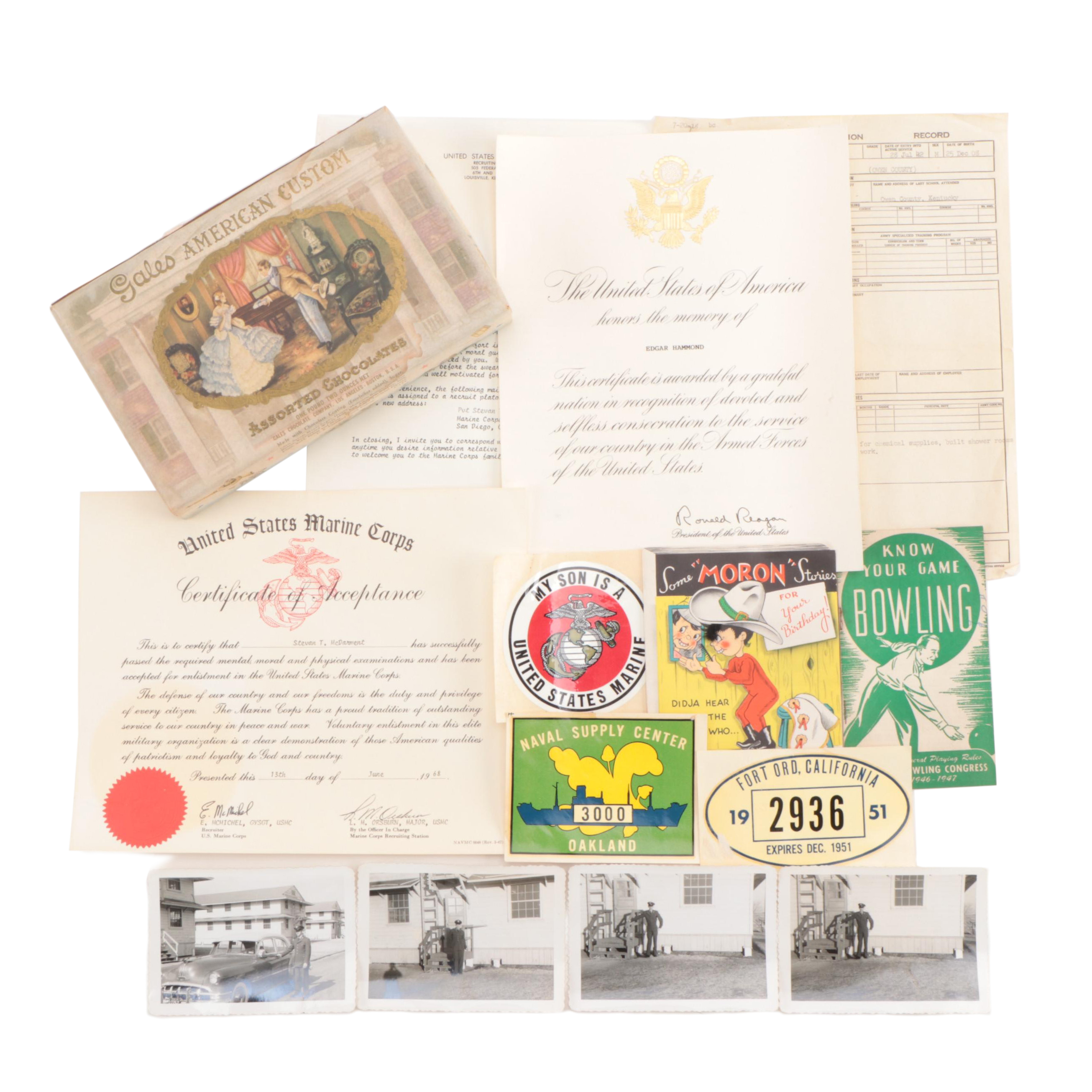 United States Army Separation Paperwork and Memorial Paperwork | EBTH