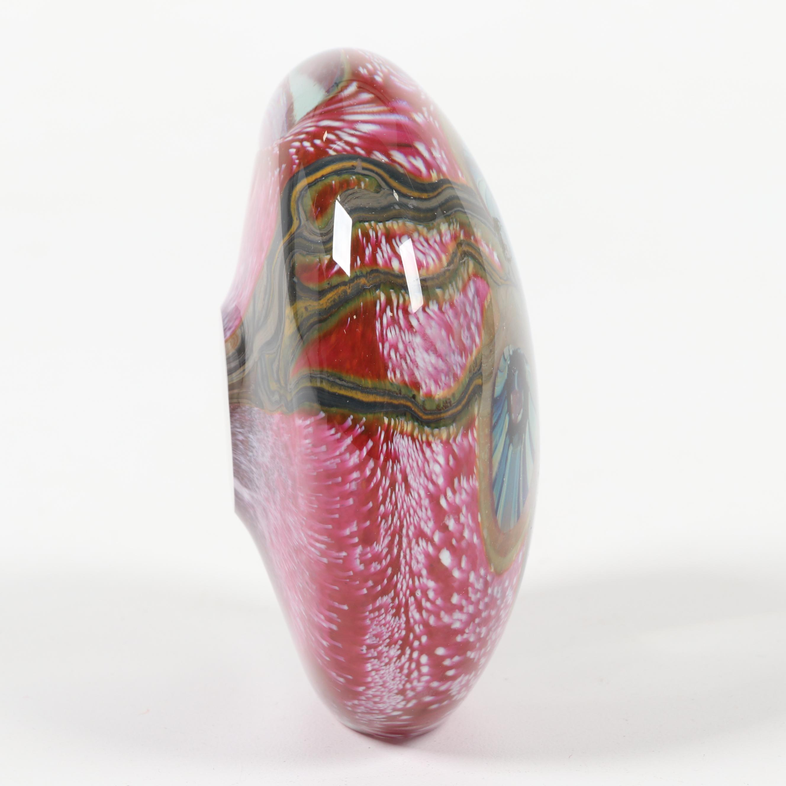 Robert Eickholt Handblown Art Glass Paperweight, 2010 | EBTH