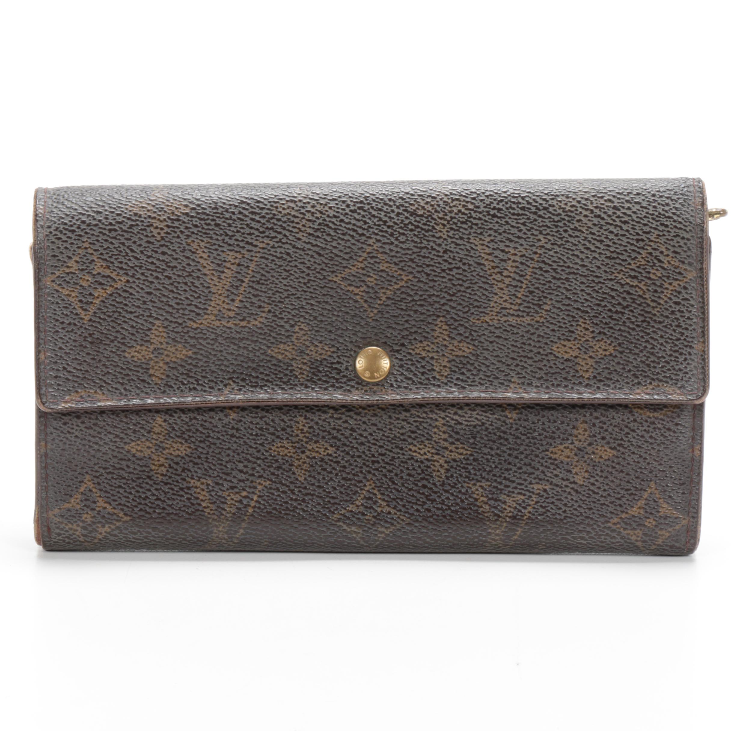 Louis Vuitton Portefeuille Sarah Long Bifold Wallet in Monogram Canvas ...