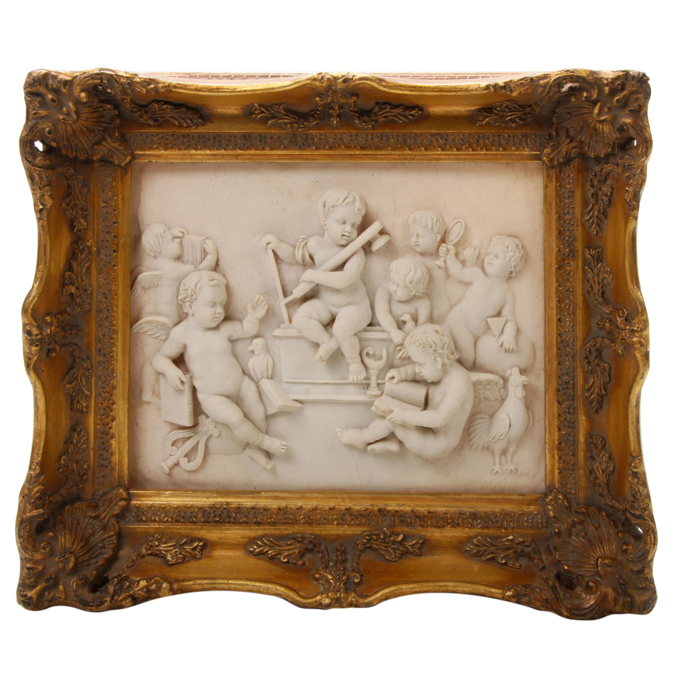Enrico Braga Italian Marble Cherub Wall Plaque, Late 19th/Early 20th Century | EBTH