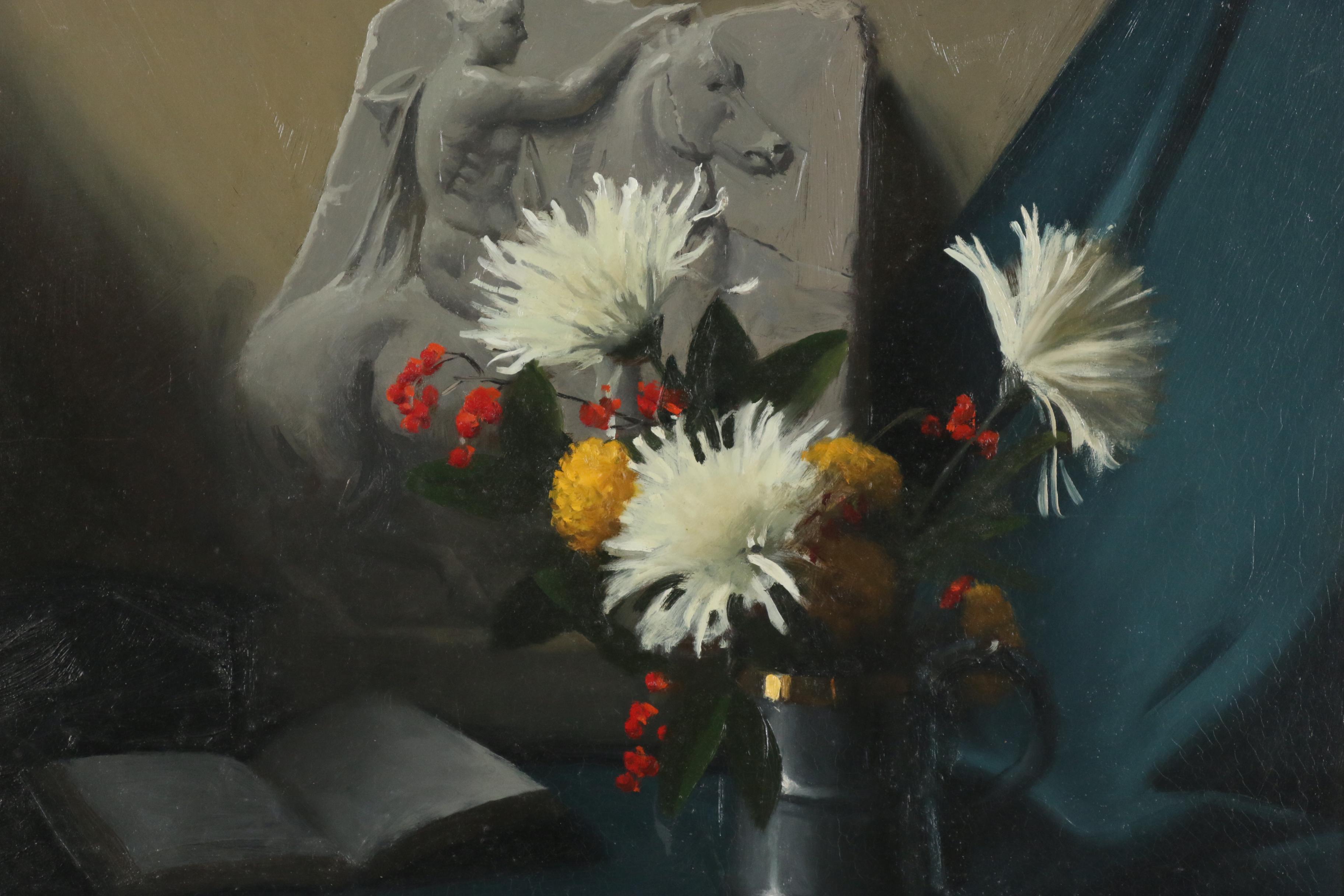 Herbert Abrams Oil Painting "Chrysanthemums", 1955 | EBTH