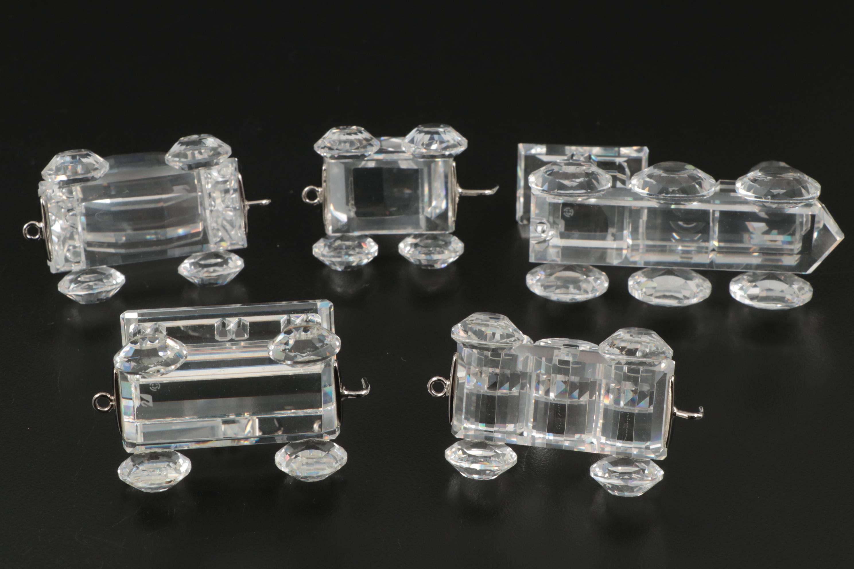 Swarovski "When We Were Young" Six Piece Crystal Train Set with Mirror ...