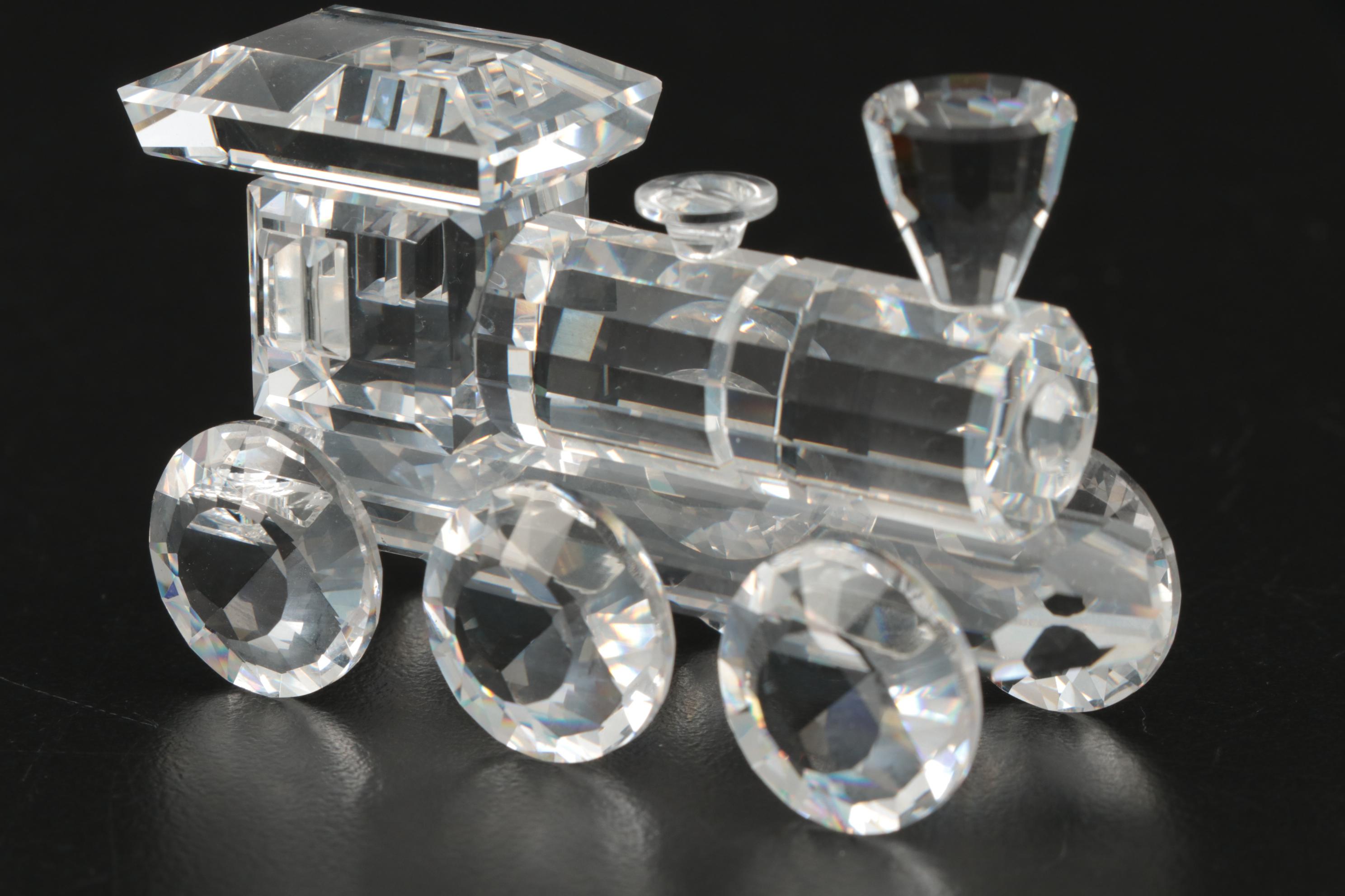Swarovski "When We Were Young" Six Piece Crystal Train Set with Mirror ...