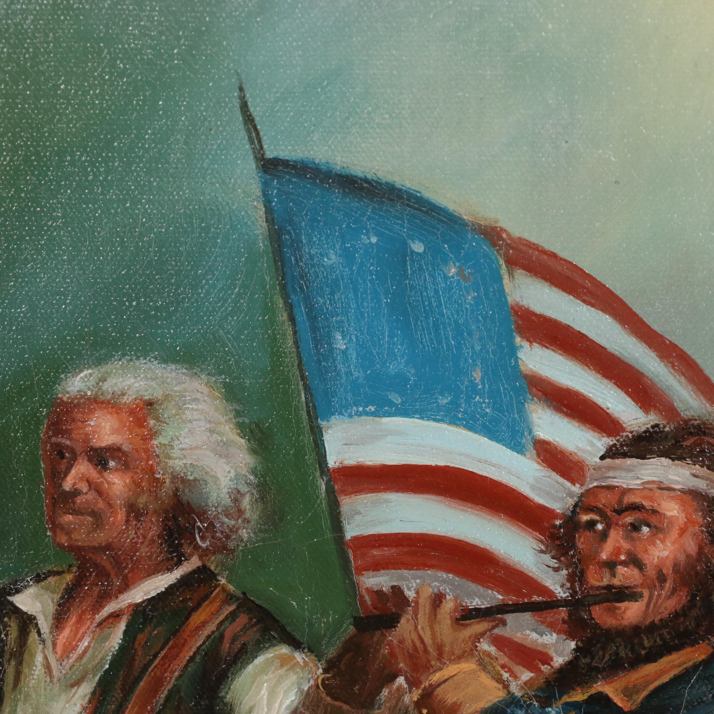 Oil Painting after Archibald Willard "The Spirit of '76", Late 20th ...