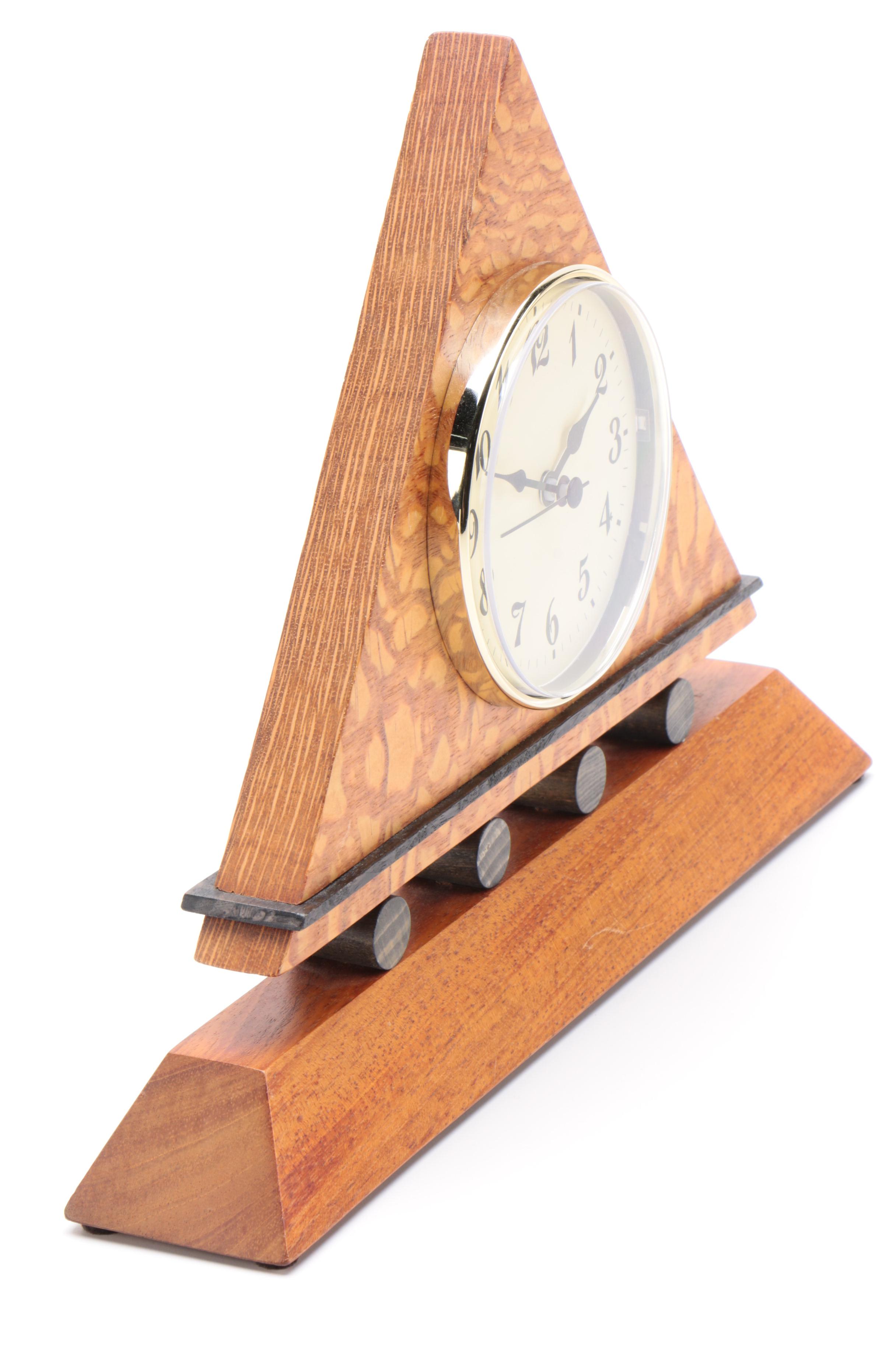 Kasnak Prairie Style Geometric Mantle Clock | EBTH