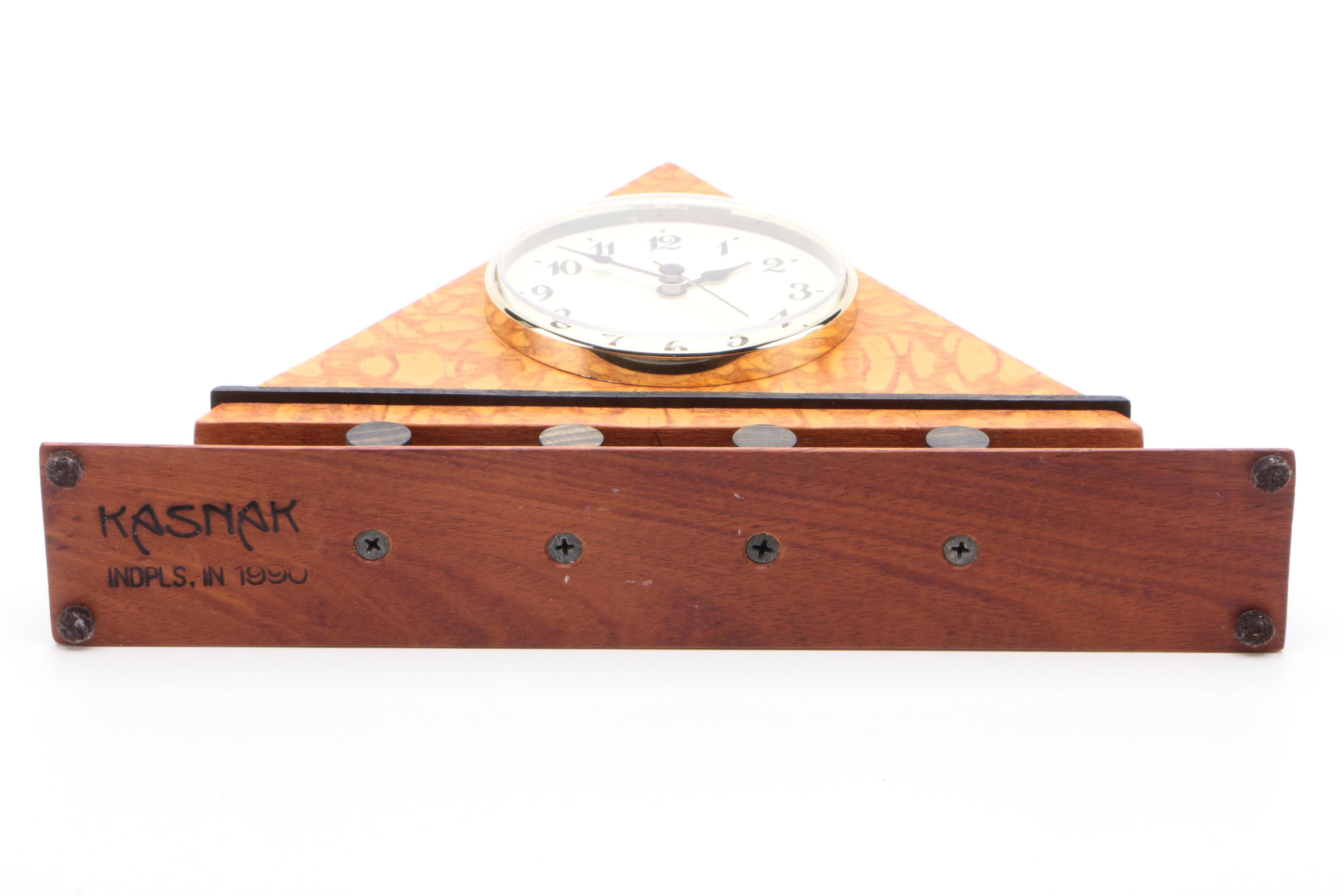 Kasnak Prairie Style Geometric Mantle Clock | EBTH