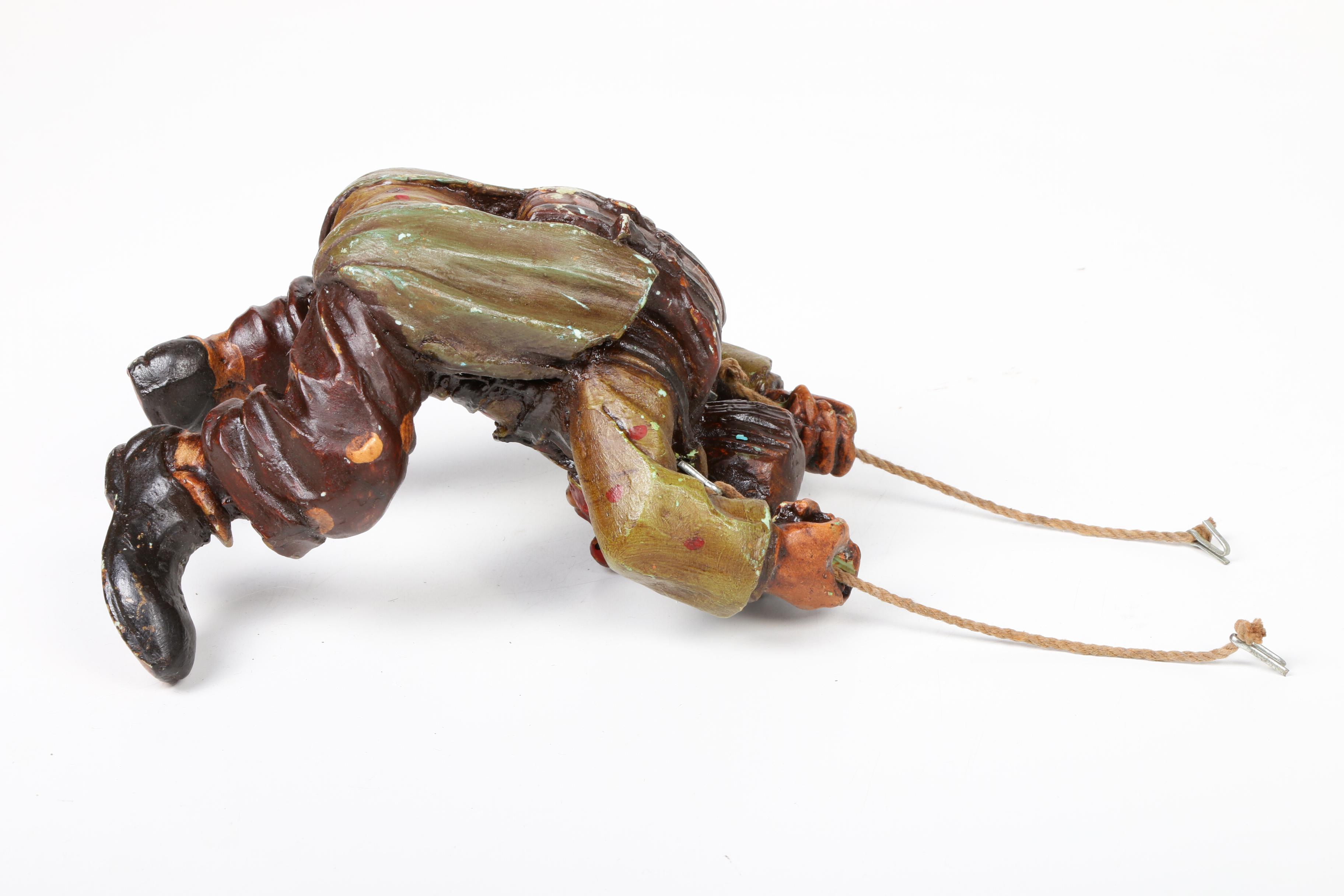 Allan Agohob Hand Painted "Parachuting Clown" Hanging Sculpture | EBTH