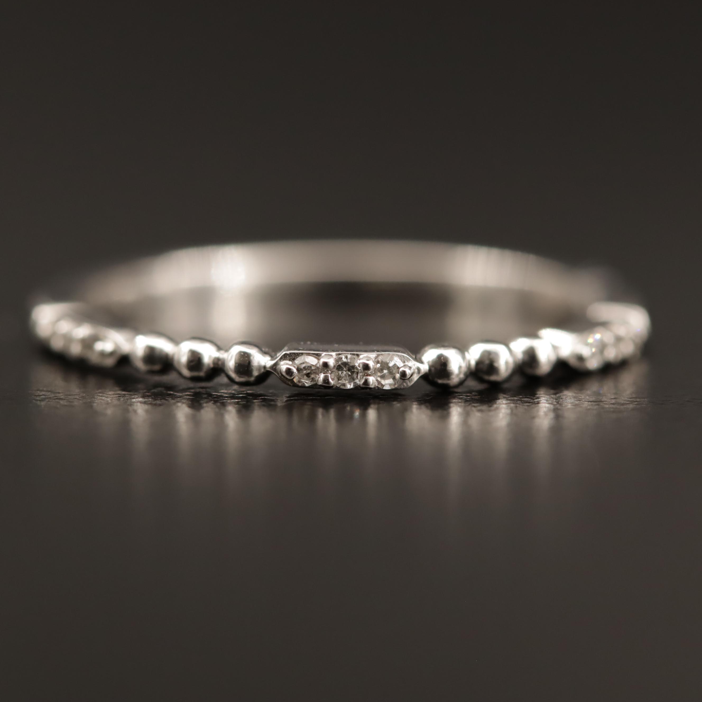 10K Tri-Color Diamond Stackable Rings | EBTH