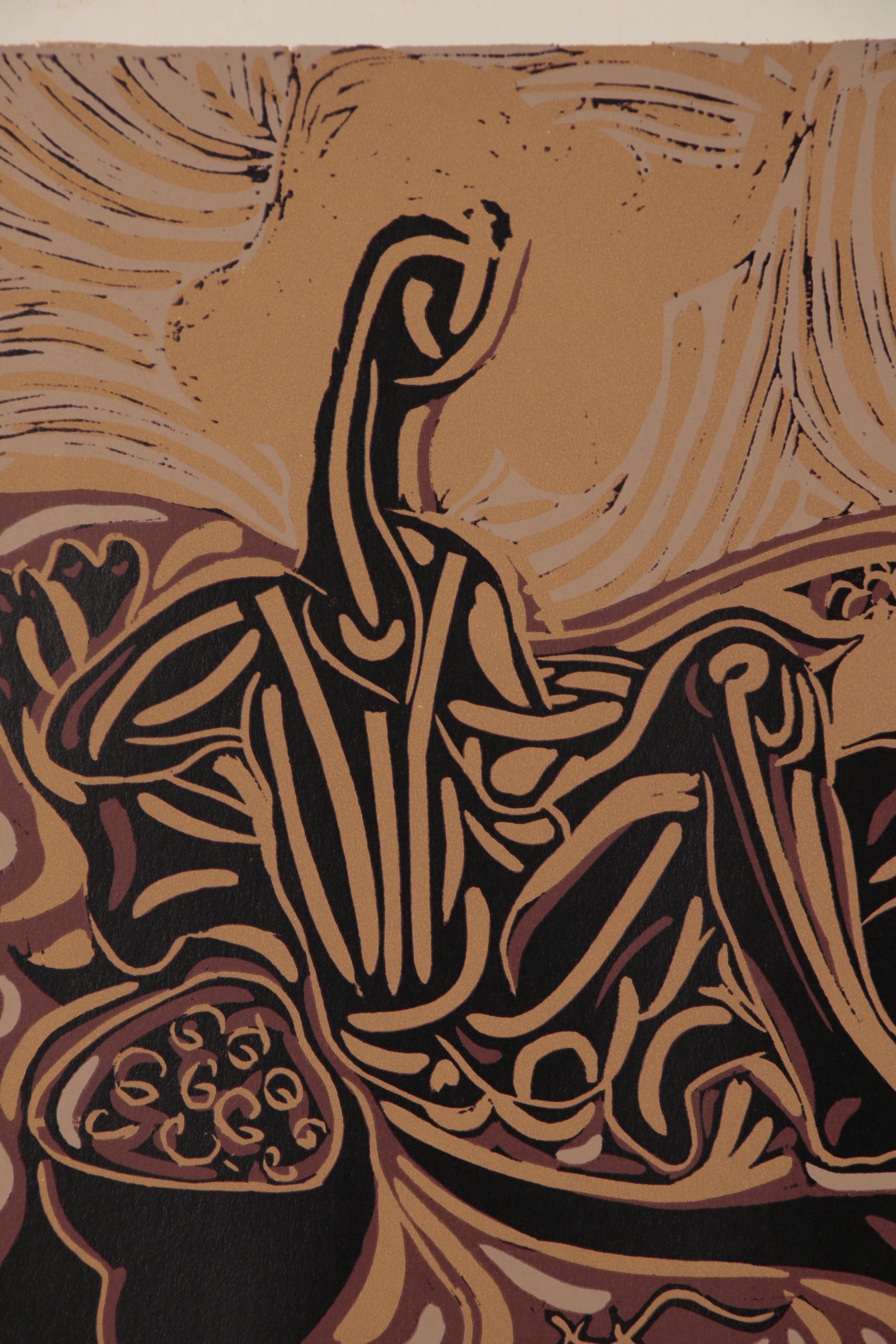 Pablo Picasso Color Linoleum Cut "After the Vintage", 1962 | EBTH