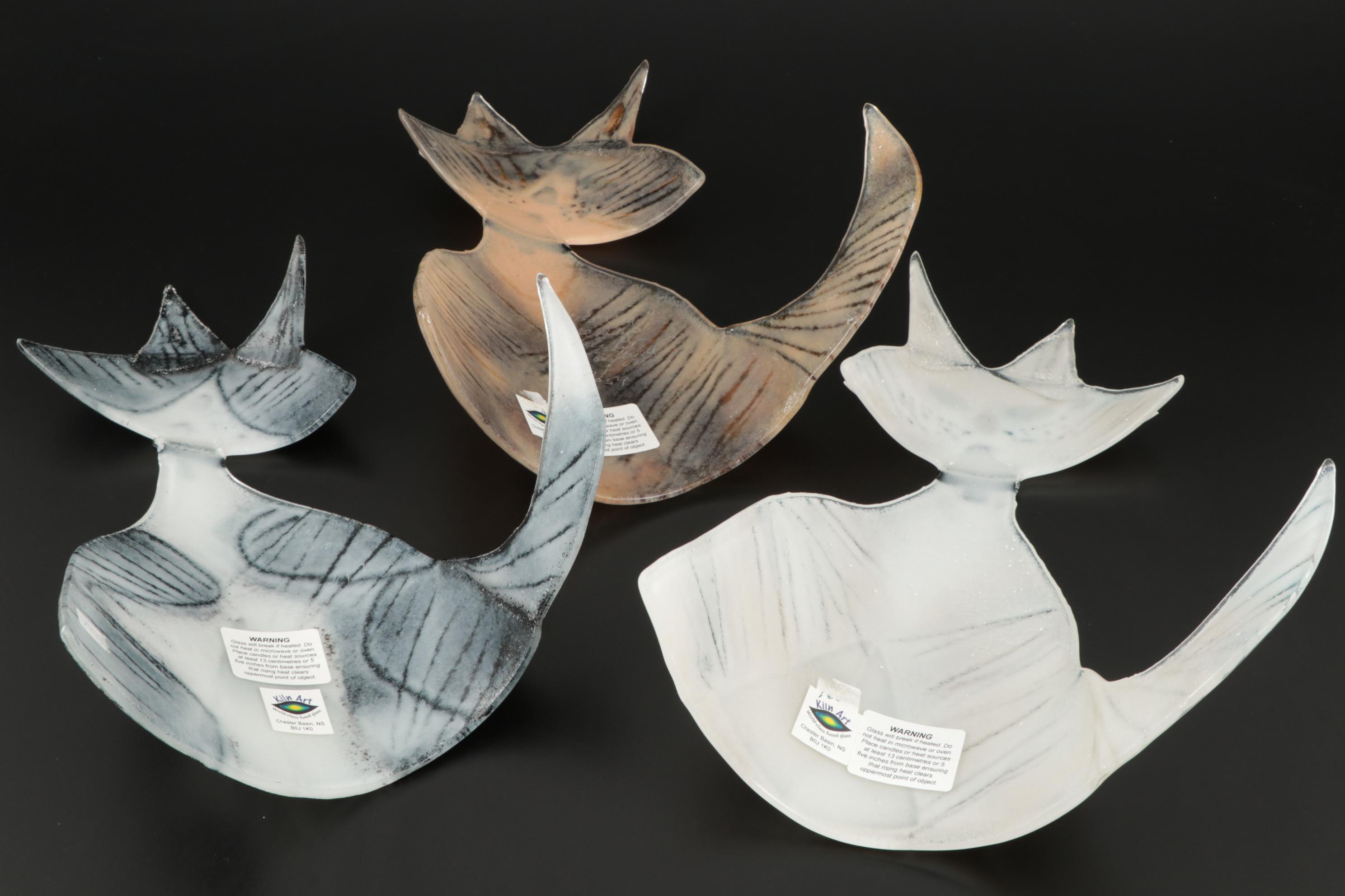 Paul Palango Kiln Art Fused Glass Cat Figurines | EBTH