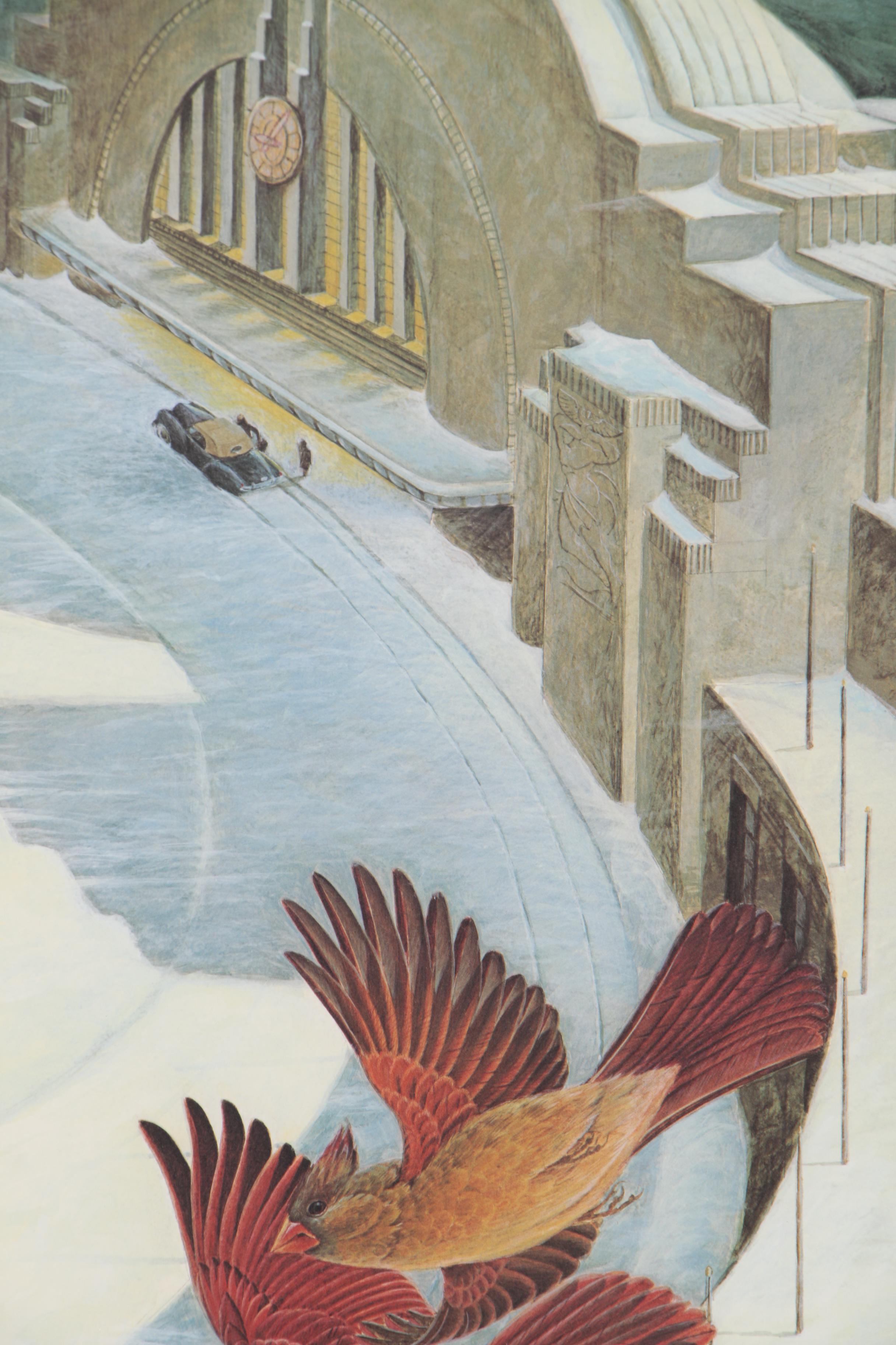 John A. Ruthven Offset Lithograph "Union Terminal", 1990 | EBTH