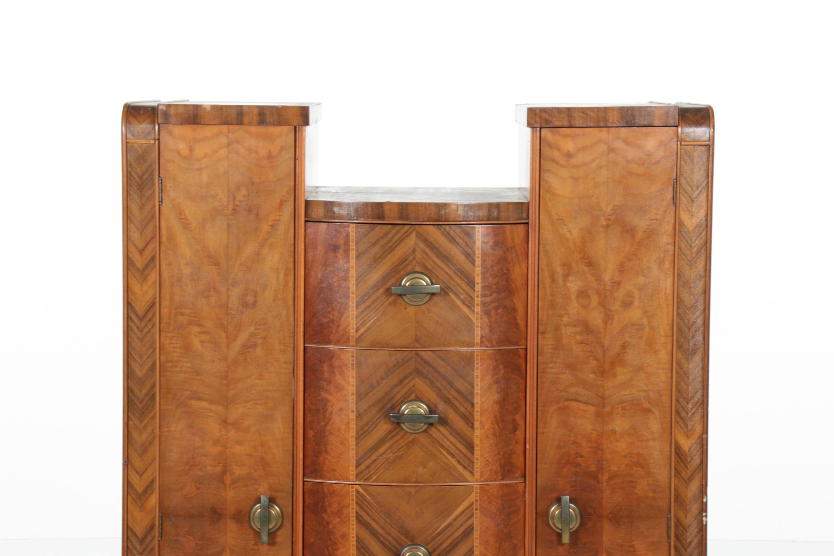 Tri Bond Furniture Art Deco Chiffarobe, Mid 20th Century | EBTH