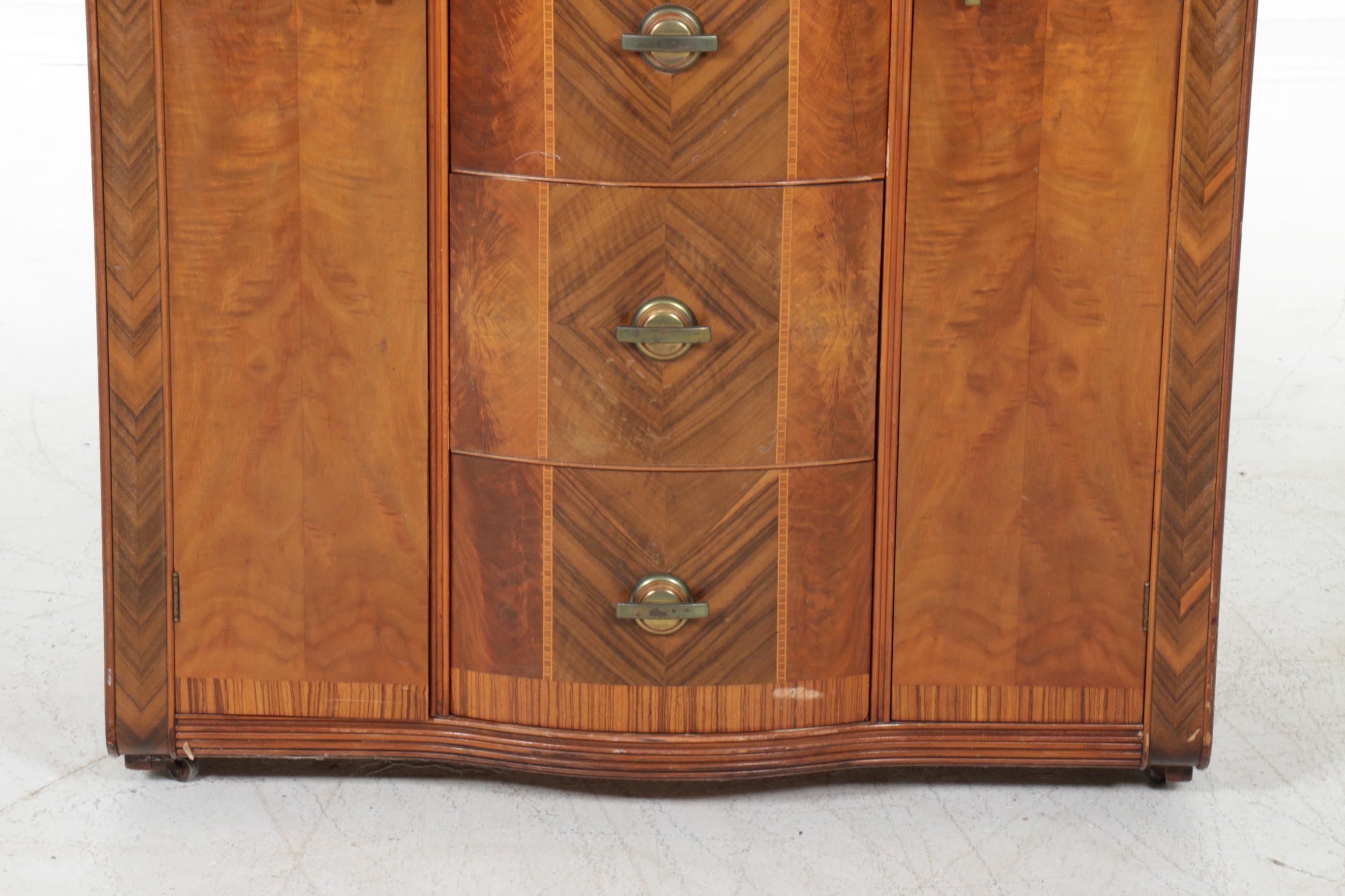 Tri Bond Furniture Art Deco Chiffarobe, Mid 20th Century | EBTH