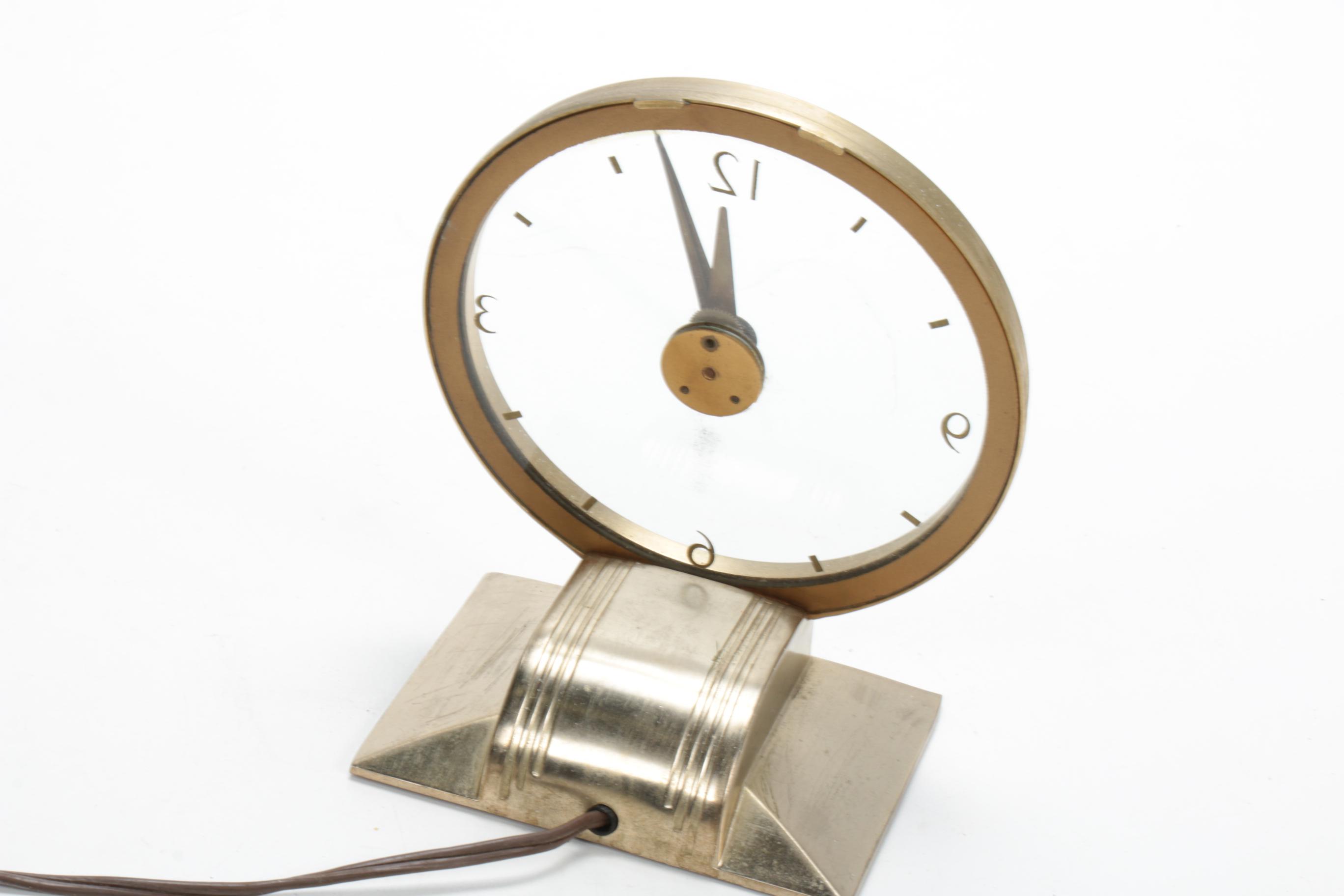 Haddon "Golden Visionette" Art Deco Electric Clock, Late 1940s | EBTH