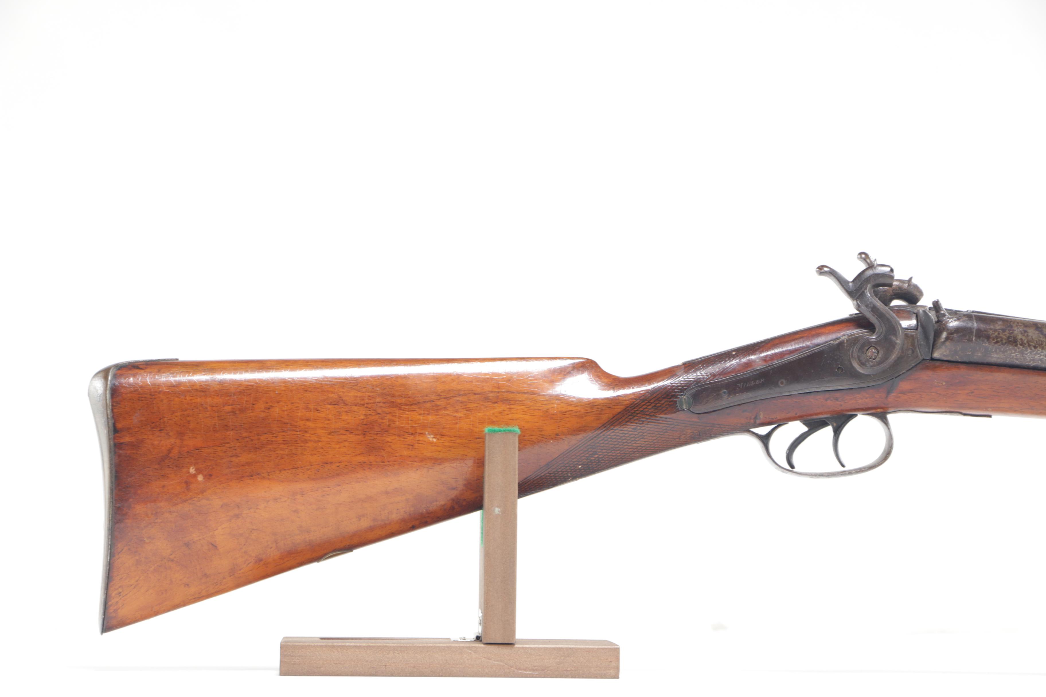 Miller Percussion Cap Double Barrel Shotgun, Antique | EBTH