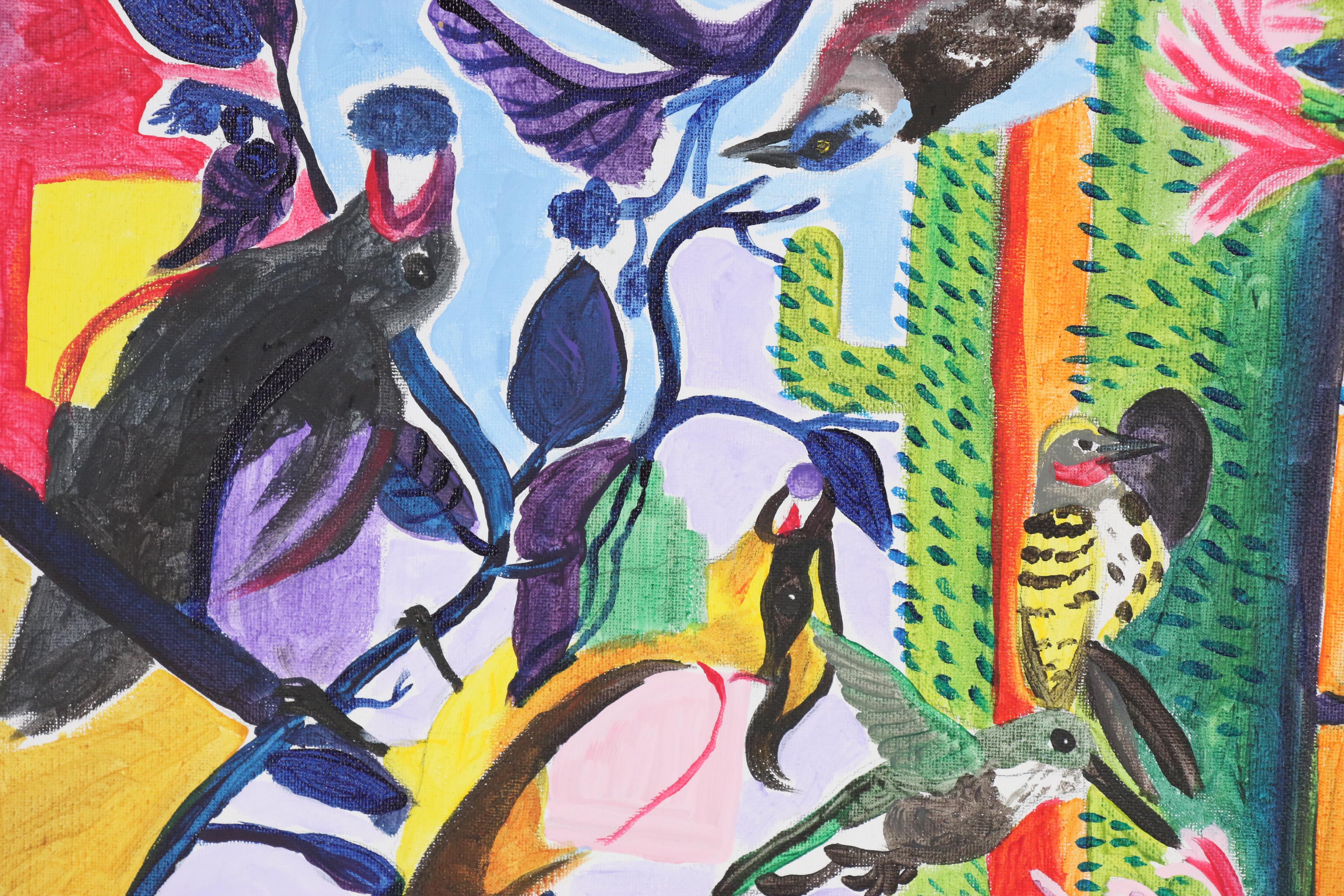 Rachelle Rudolph and Ron Brookbank Acrylic Painting, "Birds!", 2020 | EBTH