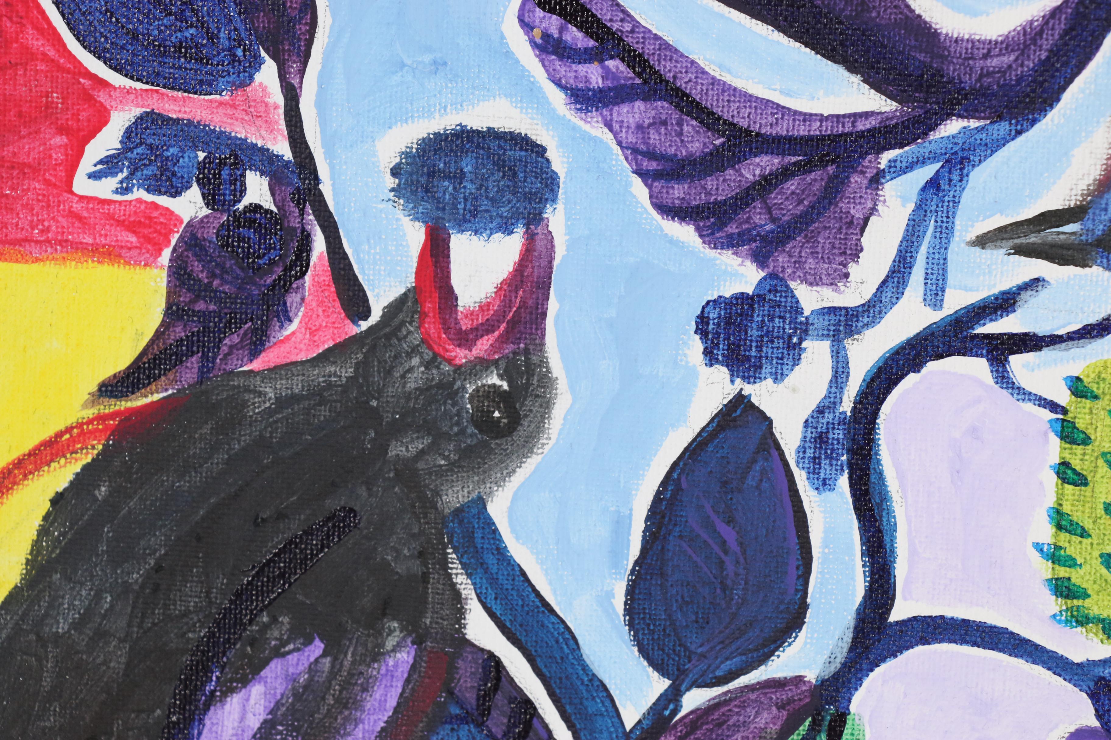 Rachelle Rudolph and Ron Brookbank Acrylic Painting, "Birds!", 2020 | EBTH