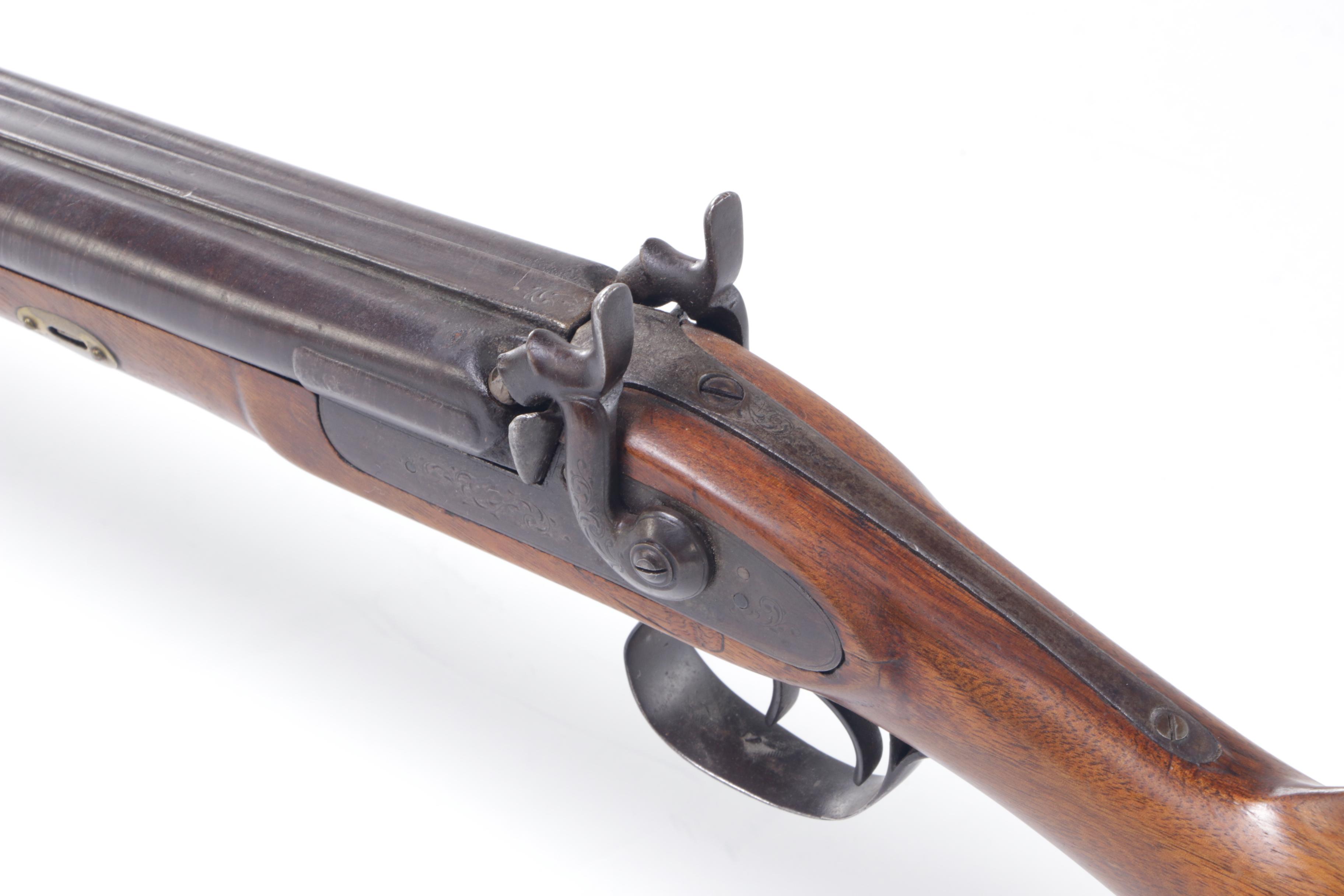 Double Barrel Percussion Cap Shotgun, Antique | EBTH