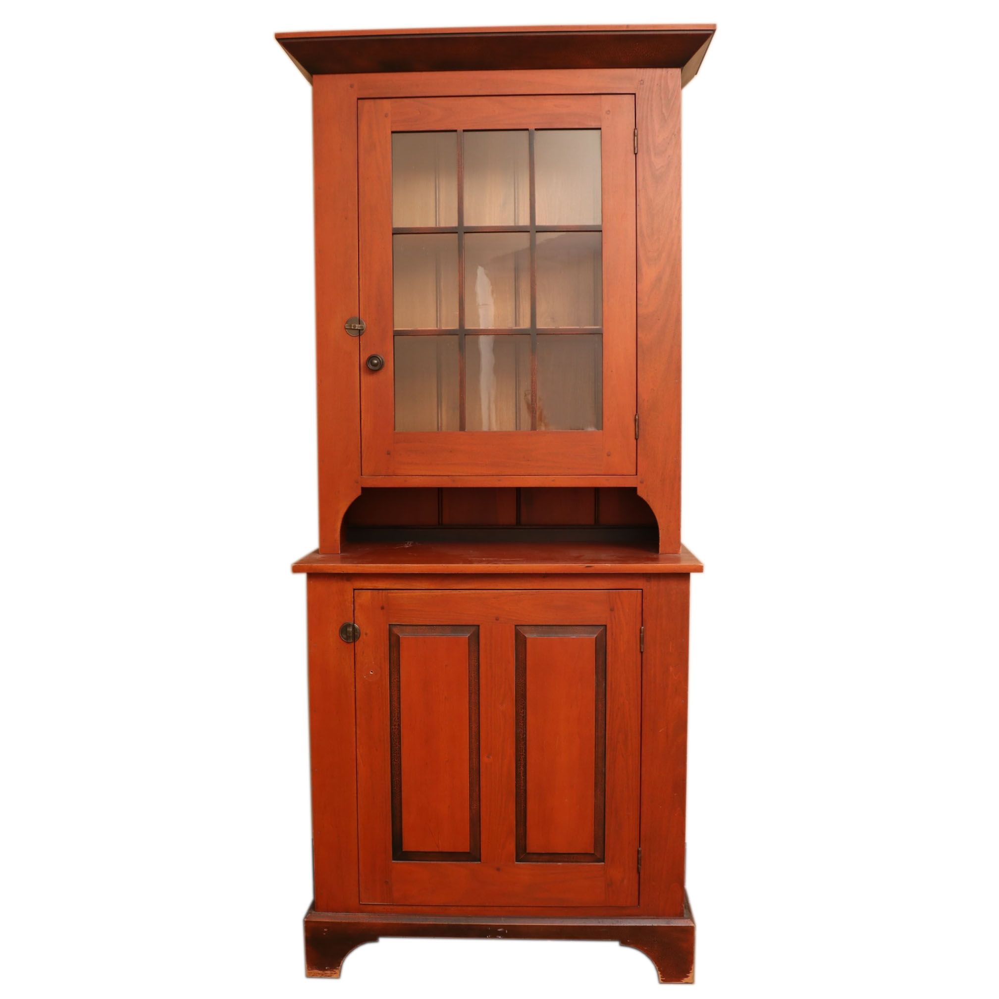 David T. Smith American Primitive Style Step Back Cabinet | EBTH