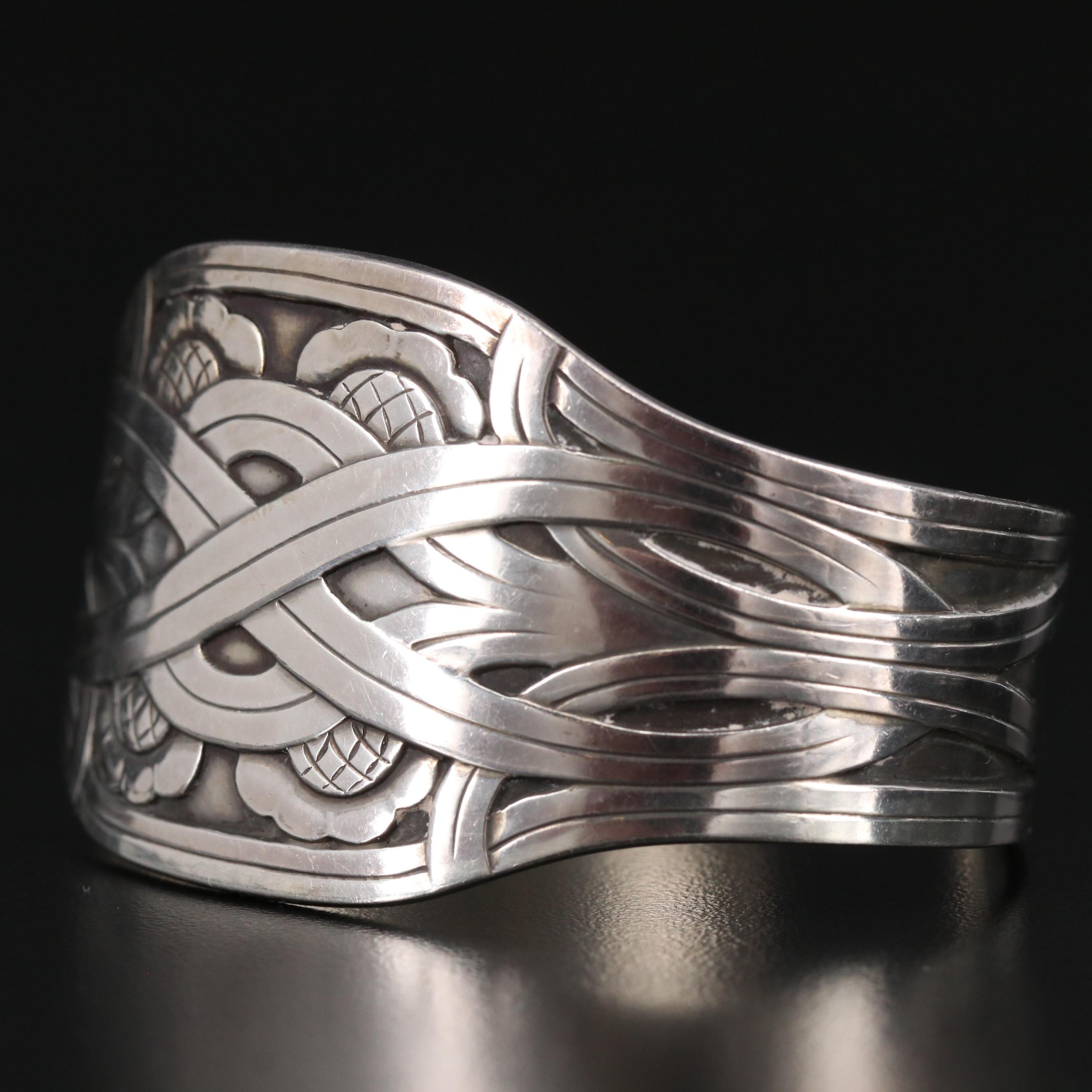 Vintage Modernist Georg Jensen Sterling Silver Cuff Bracelet | EBTH