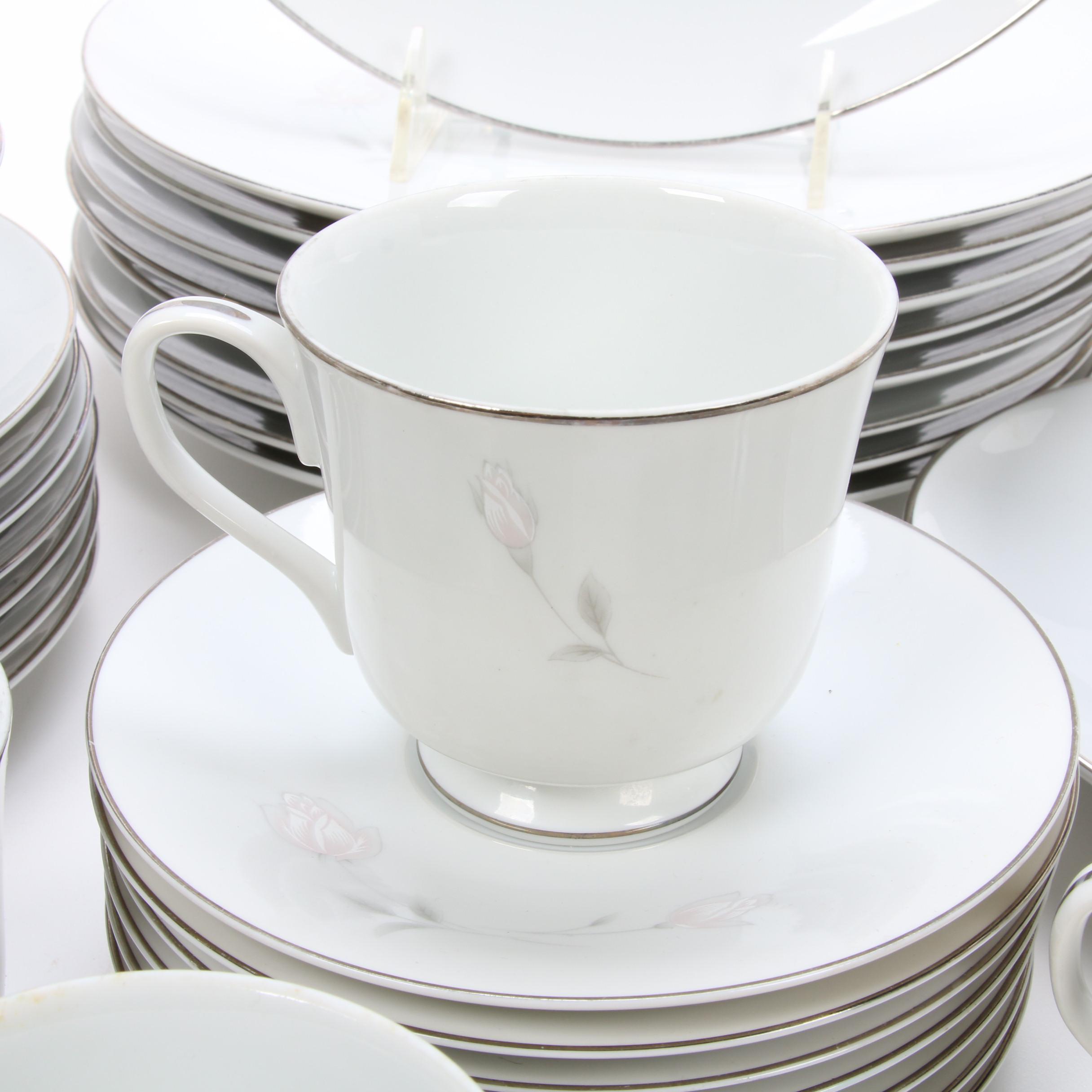 Four Crown China "Primrose" Porcelain Dinnerware, Mid-20th Century | EBTH