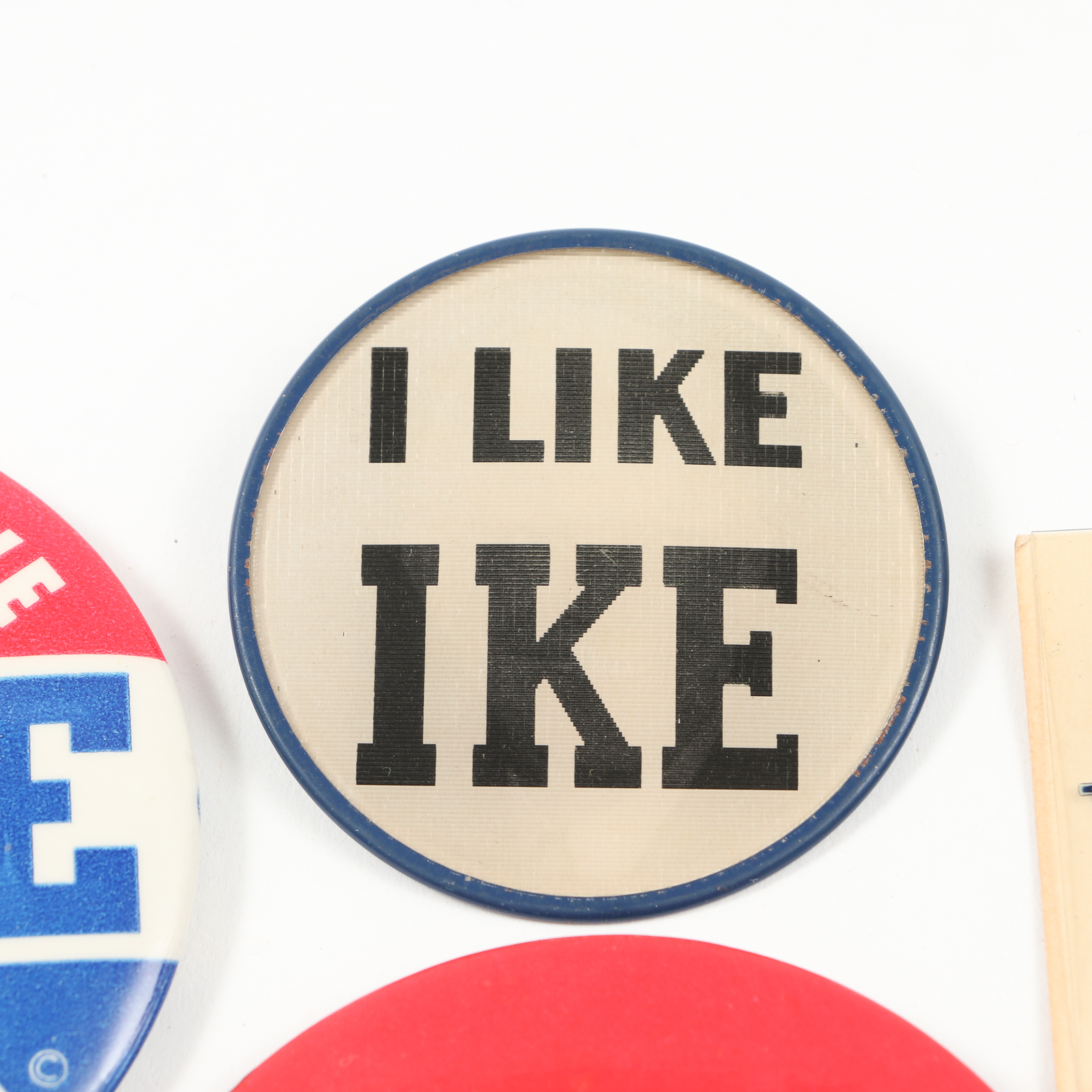 Eisenhower "I Like Ike" Portrait Flasher, Campaign Pinbacks and More ...