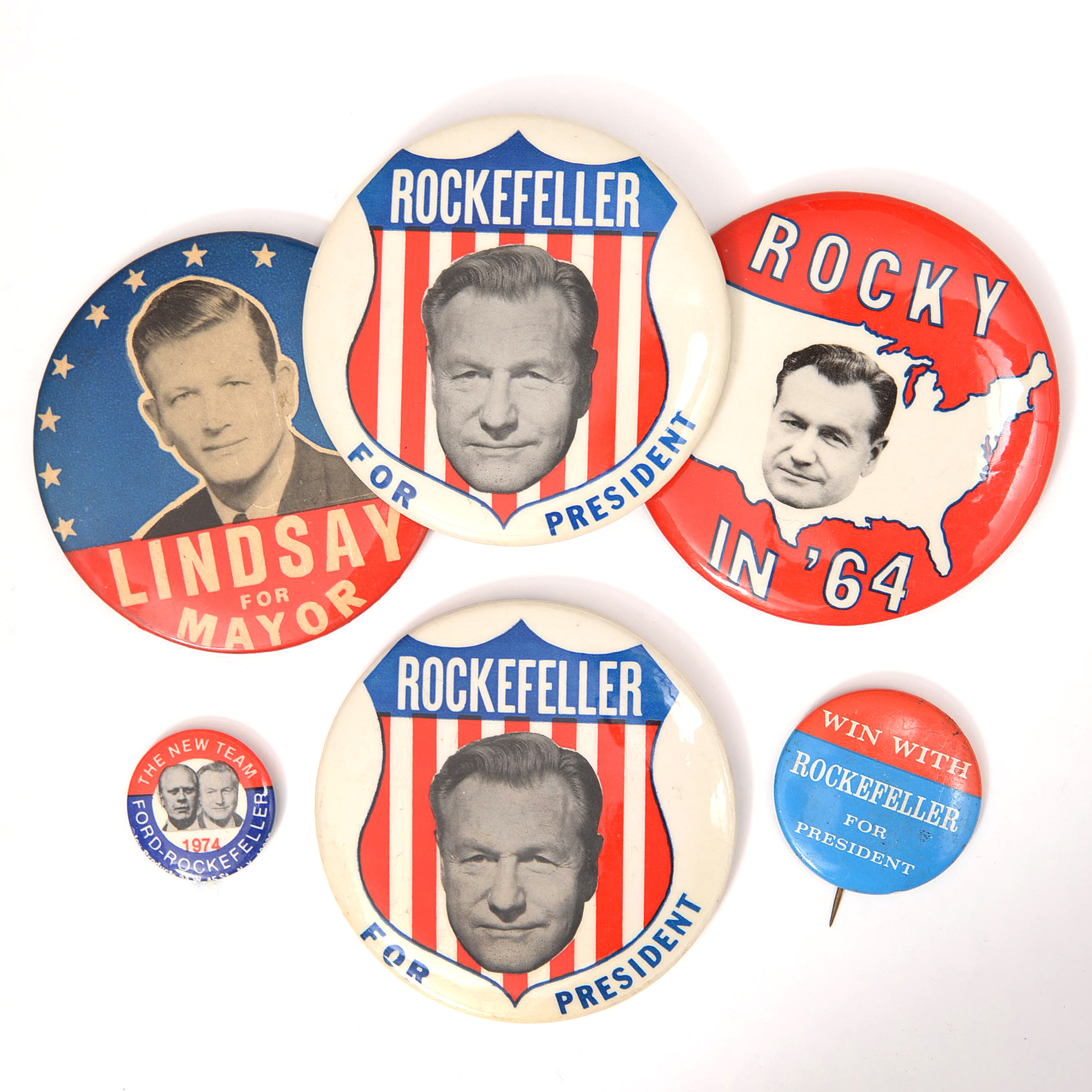 Rockefeller Pinbacks and Ford-Rockefeller Jugate Pins | EBTH