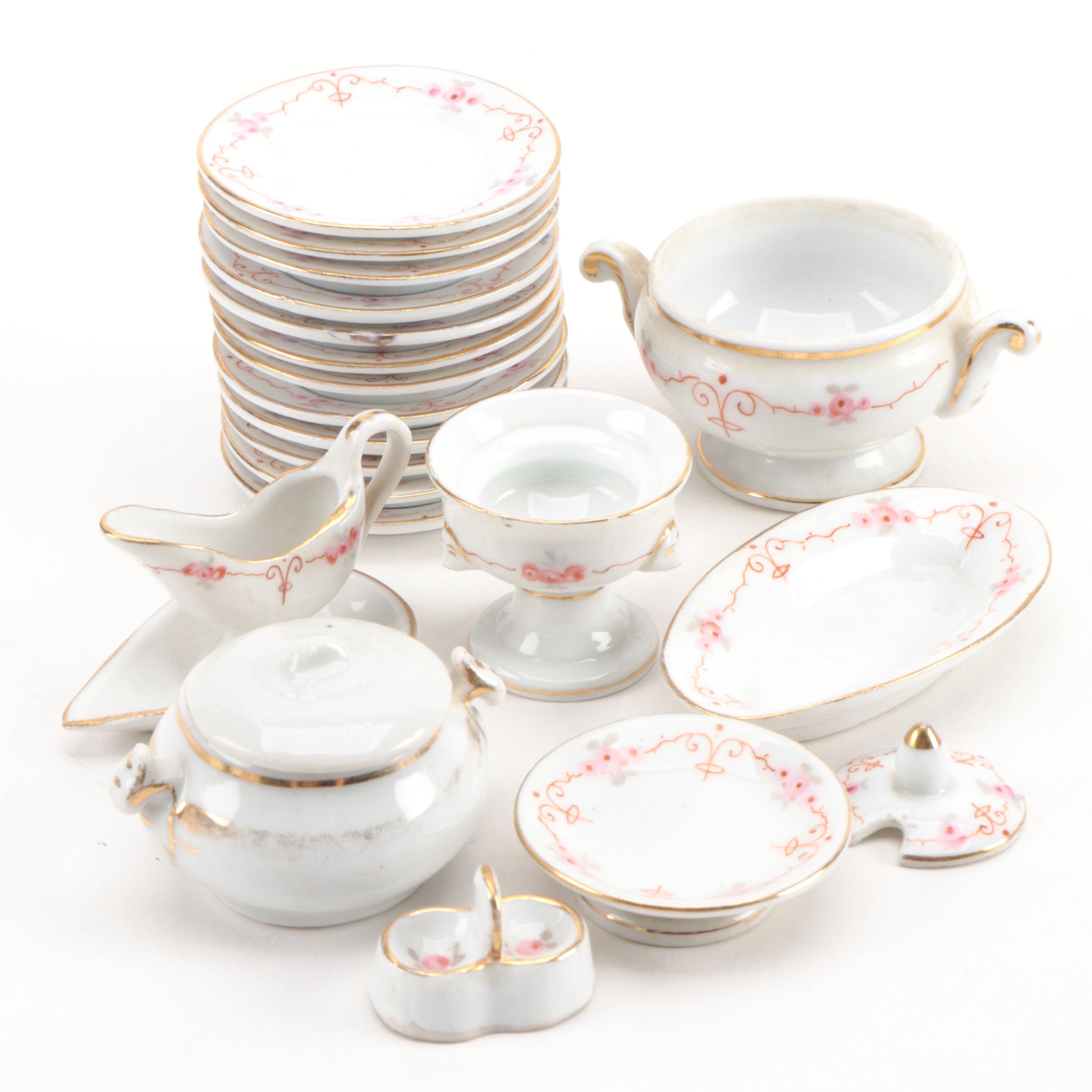 Hand-Painted Porcelain Miniature Dinnerware | EBTH