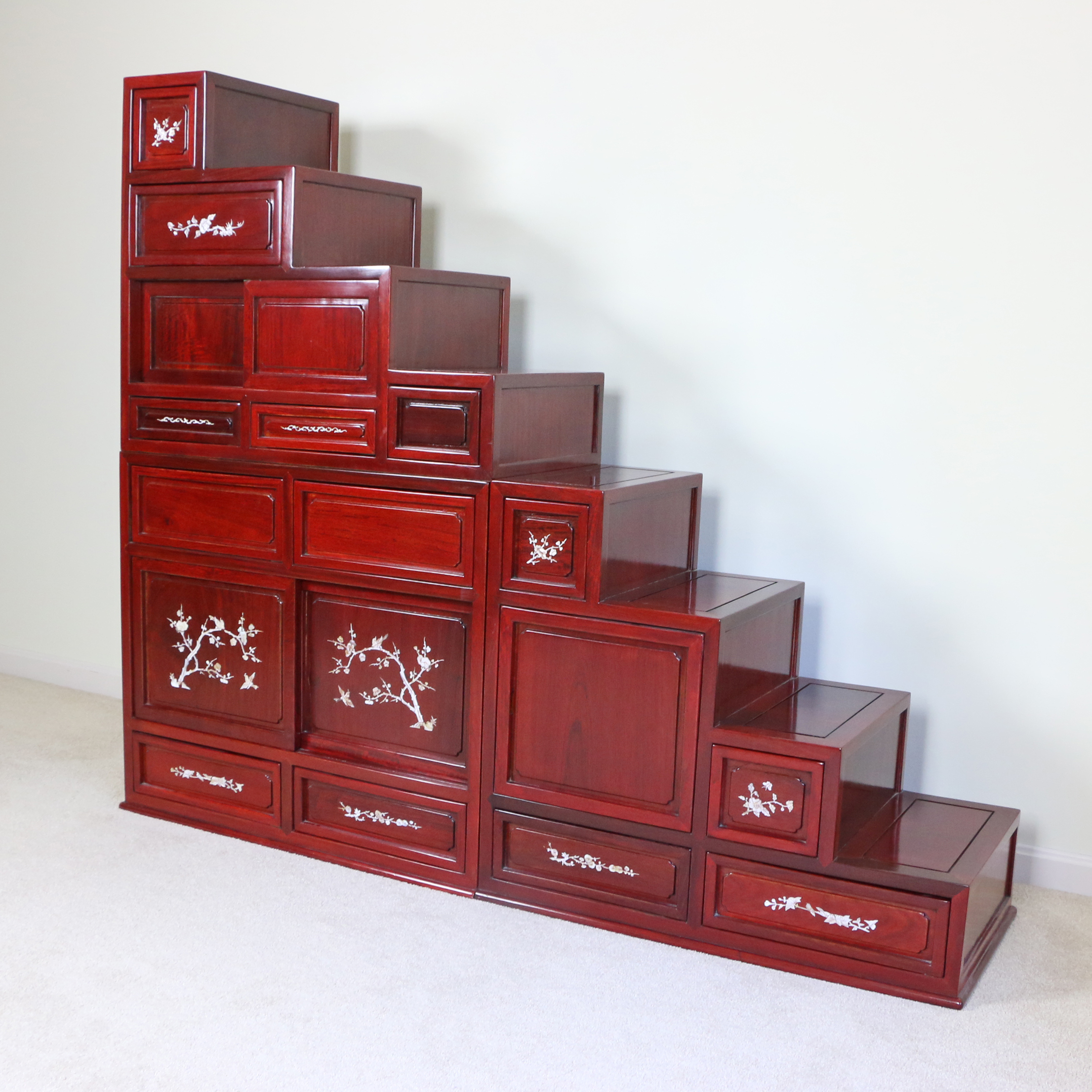 Asian Step-Tansu Chest with Inlaid Mother-of-Pearl | EBTH