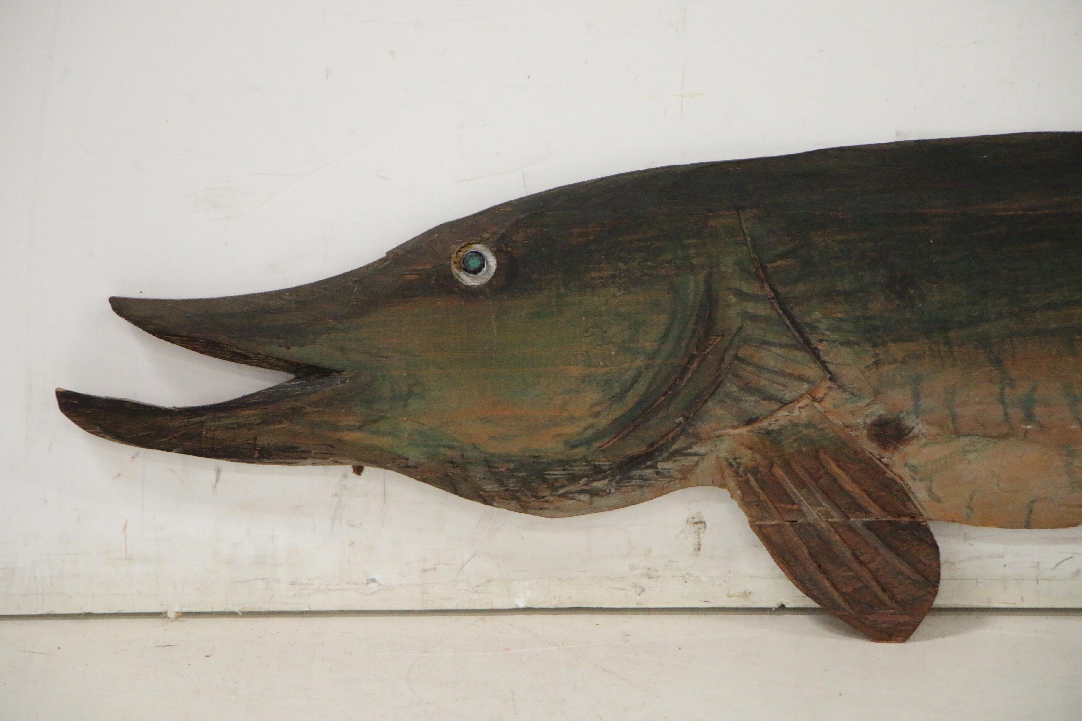 Carved Wood Sculpture of a Northern Pike, 1940 | EBTH