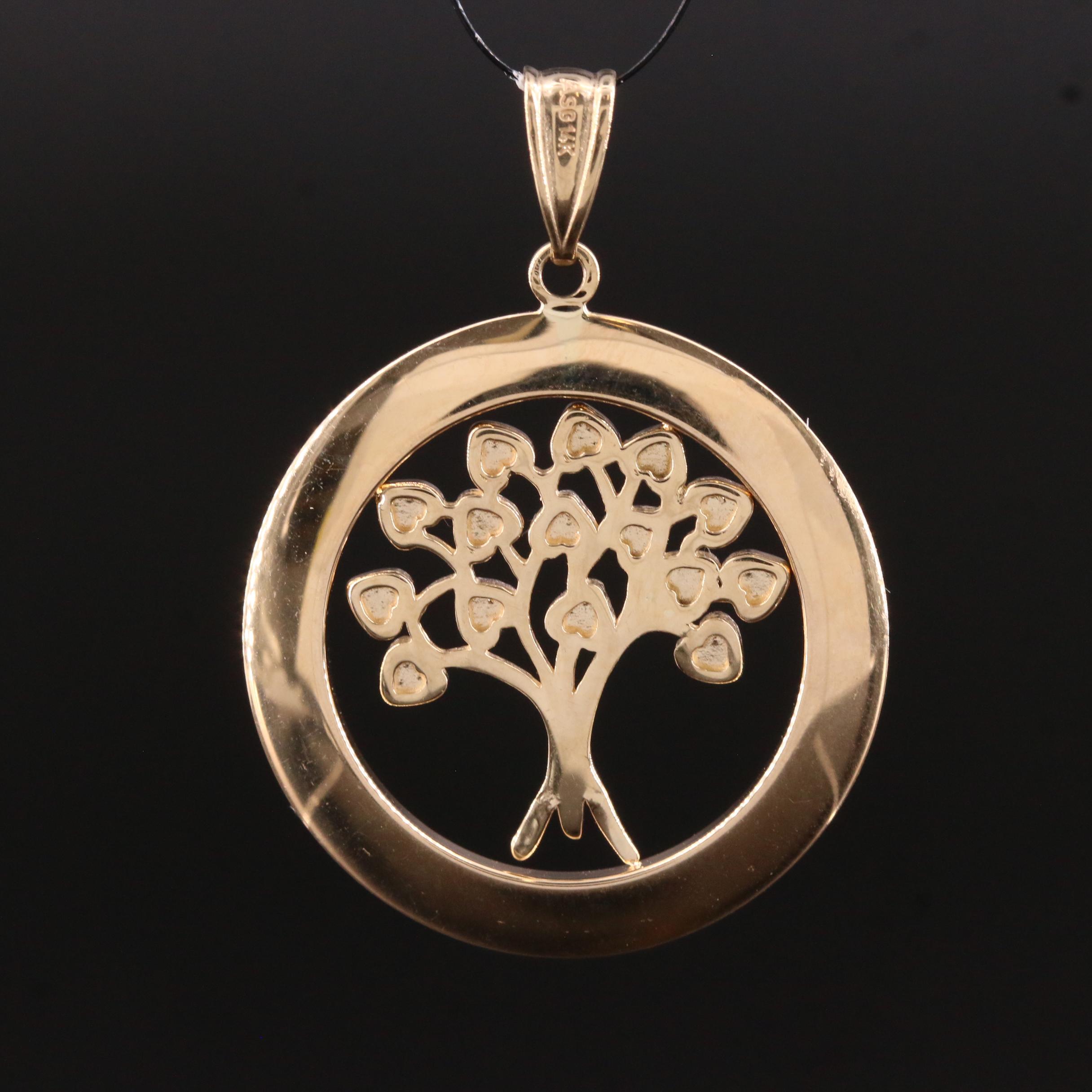 14K Two-Tone Tree of Life Pendant | EBTH