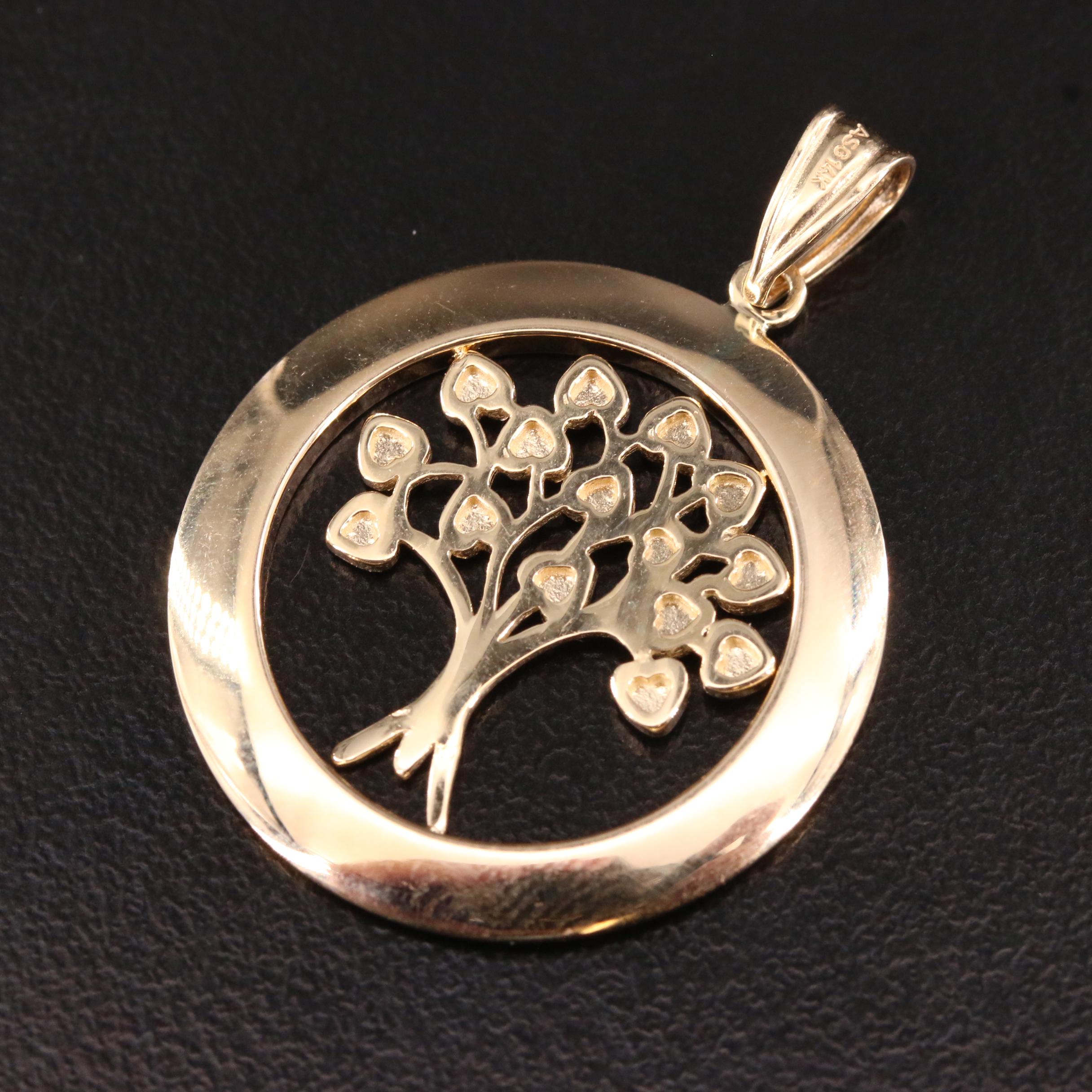 14K Two-Tone Tree of Life Pendant | EBTH