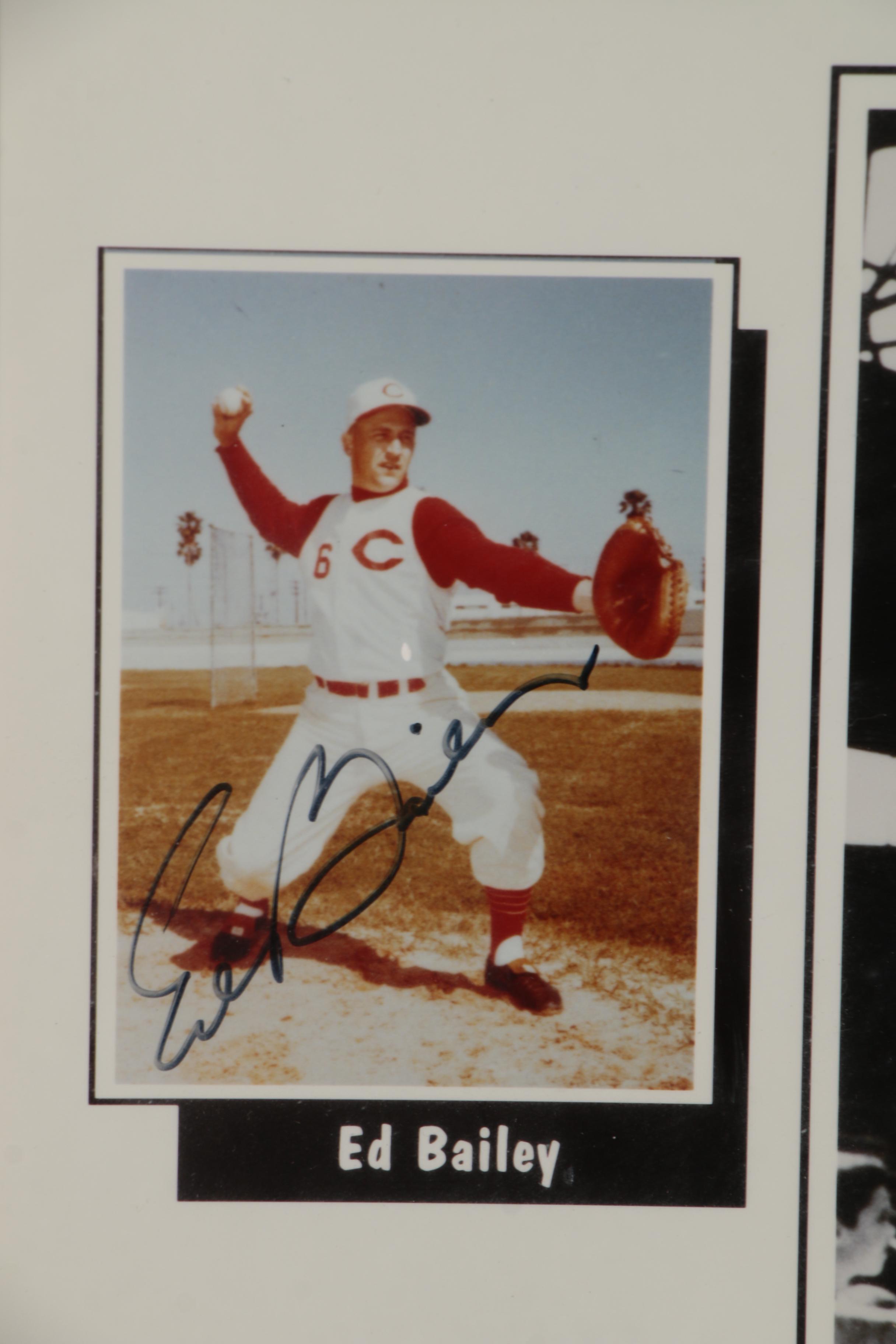 1961 Cincinnati Reds Players Signed Framed Photo Print | EBTH