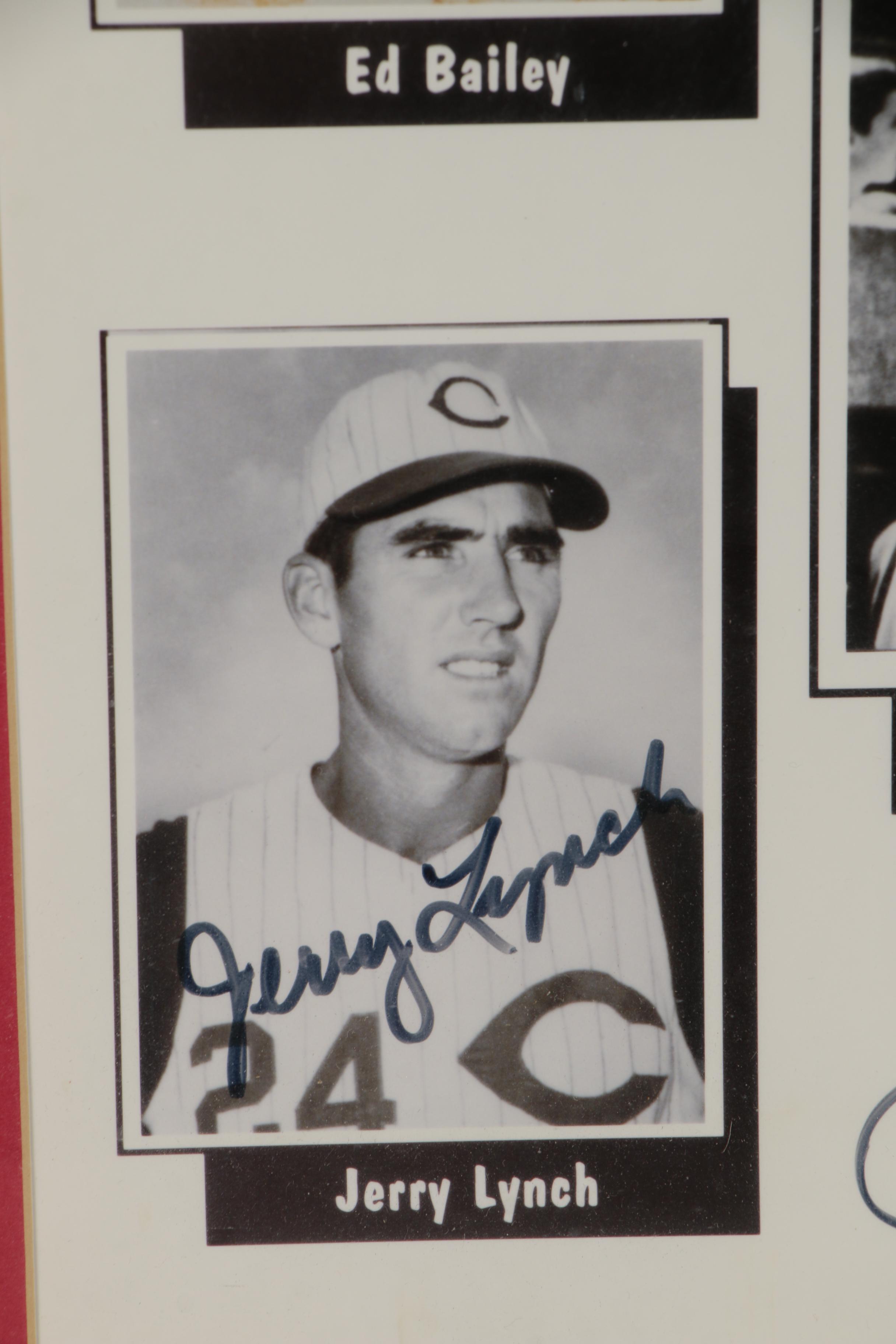 1961 Cincinnati Reds Players Signed Framed Photo Print | EBTH
