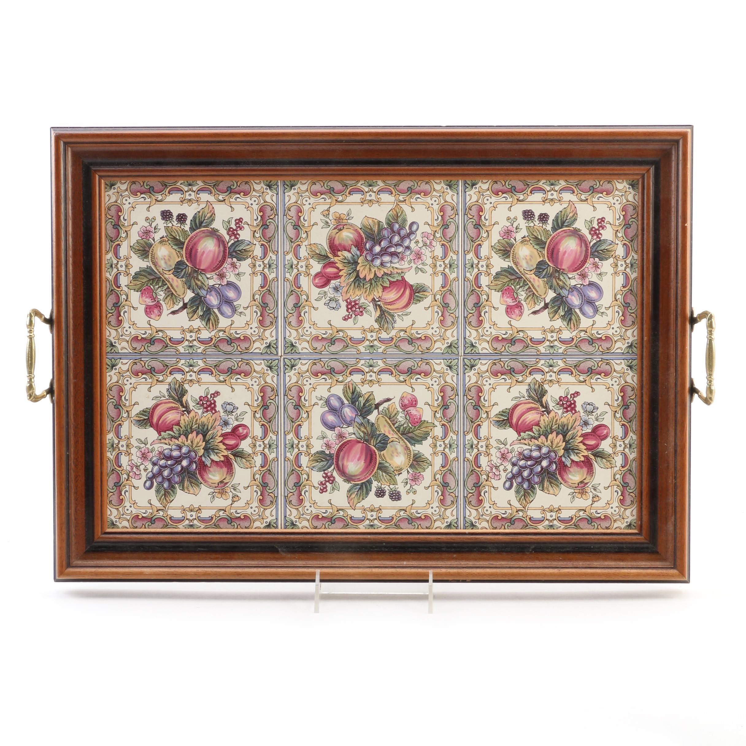 Tilecrafts Victorian Style Staffordshire Porcelain Tile Tea Tray | EBTH