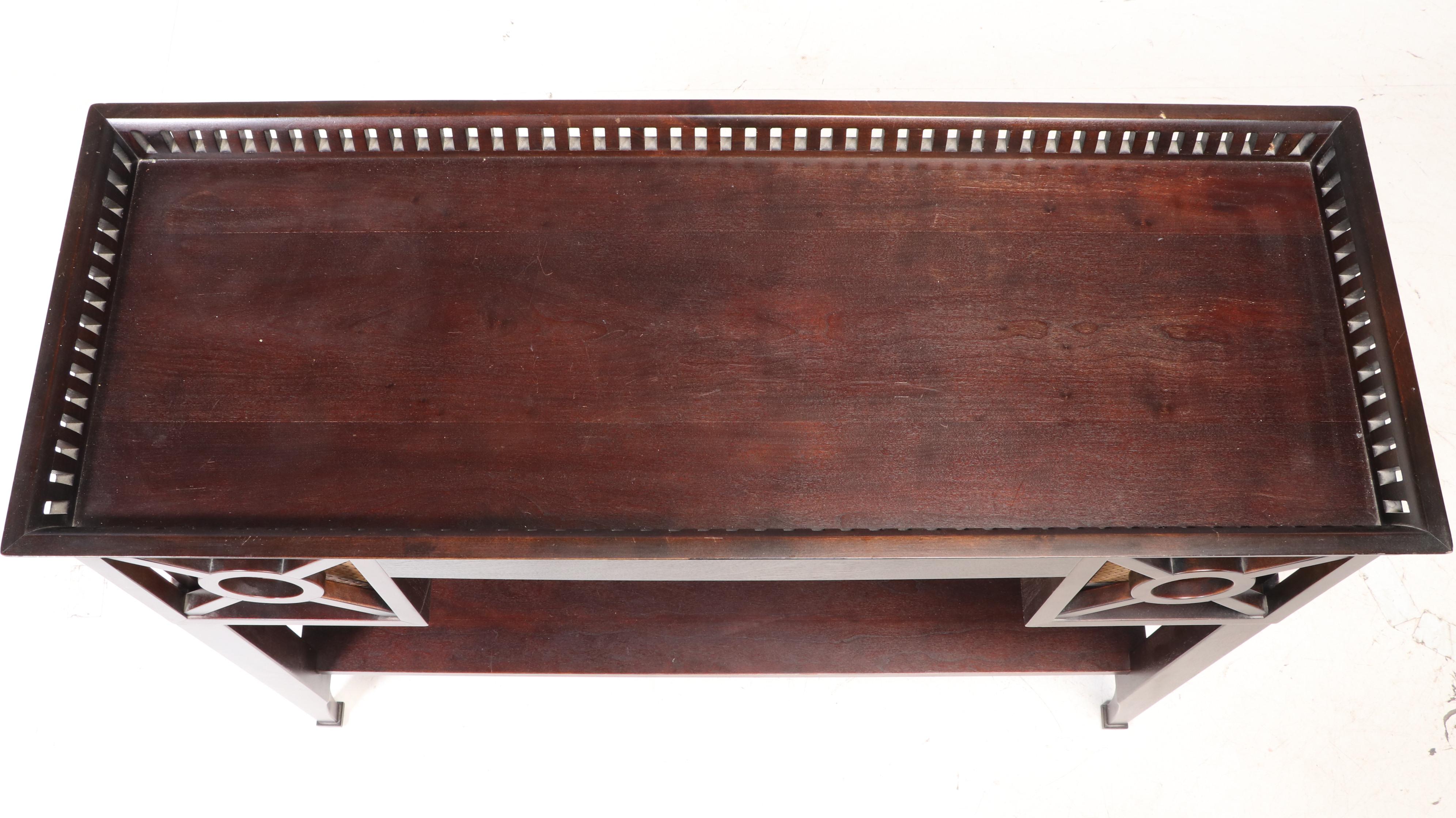 The Bombay Company Two-Tier Console Table with Storage Baskets | EBTH