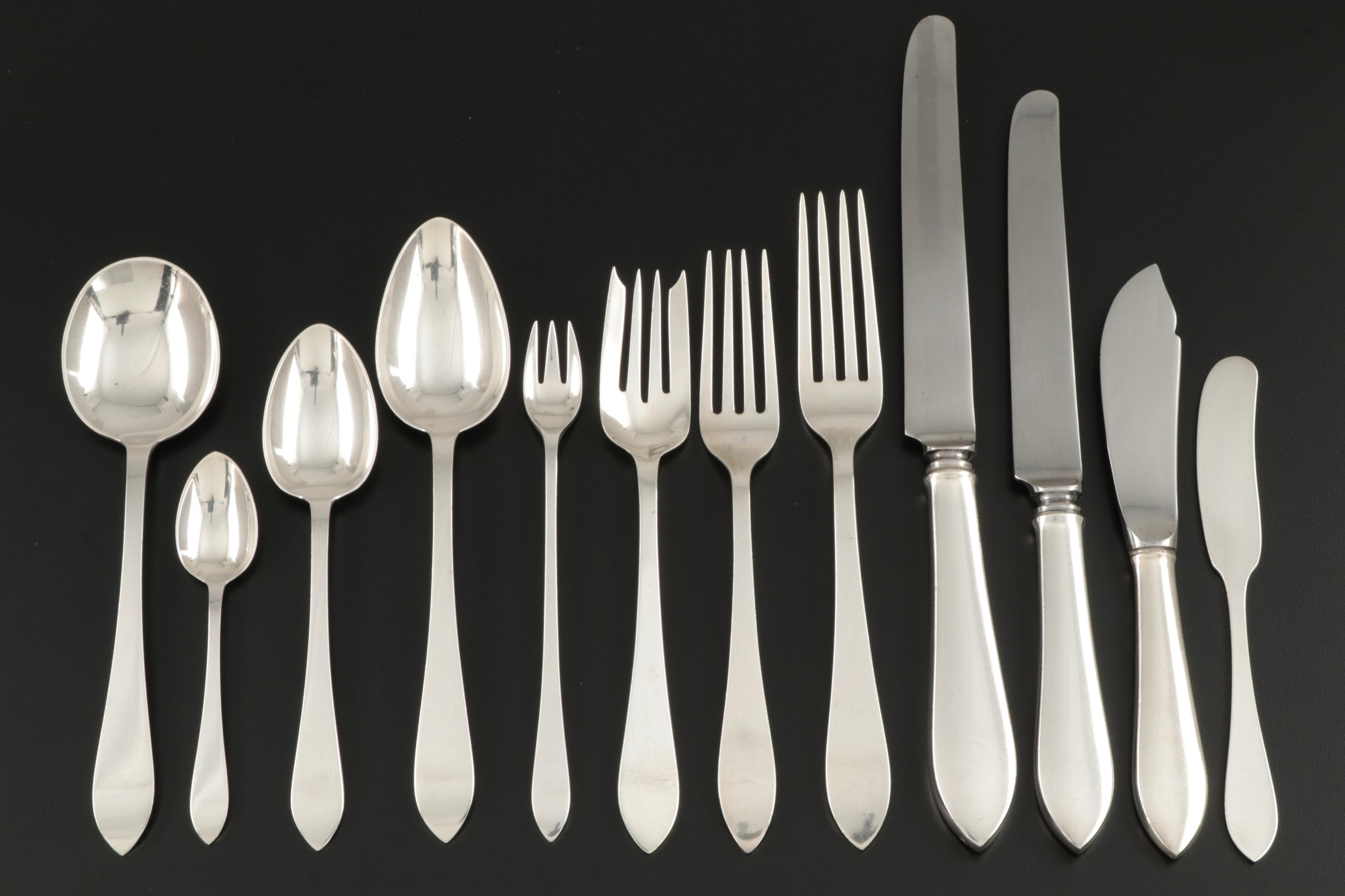 Tiffany & Co. "Faneuil" Sterling Silver Flatware and Serving Utensils ...