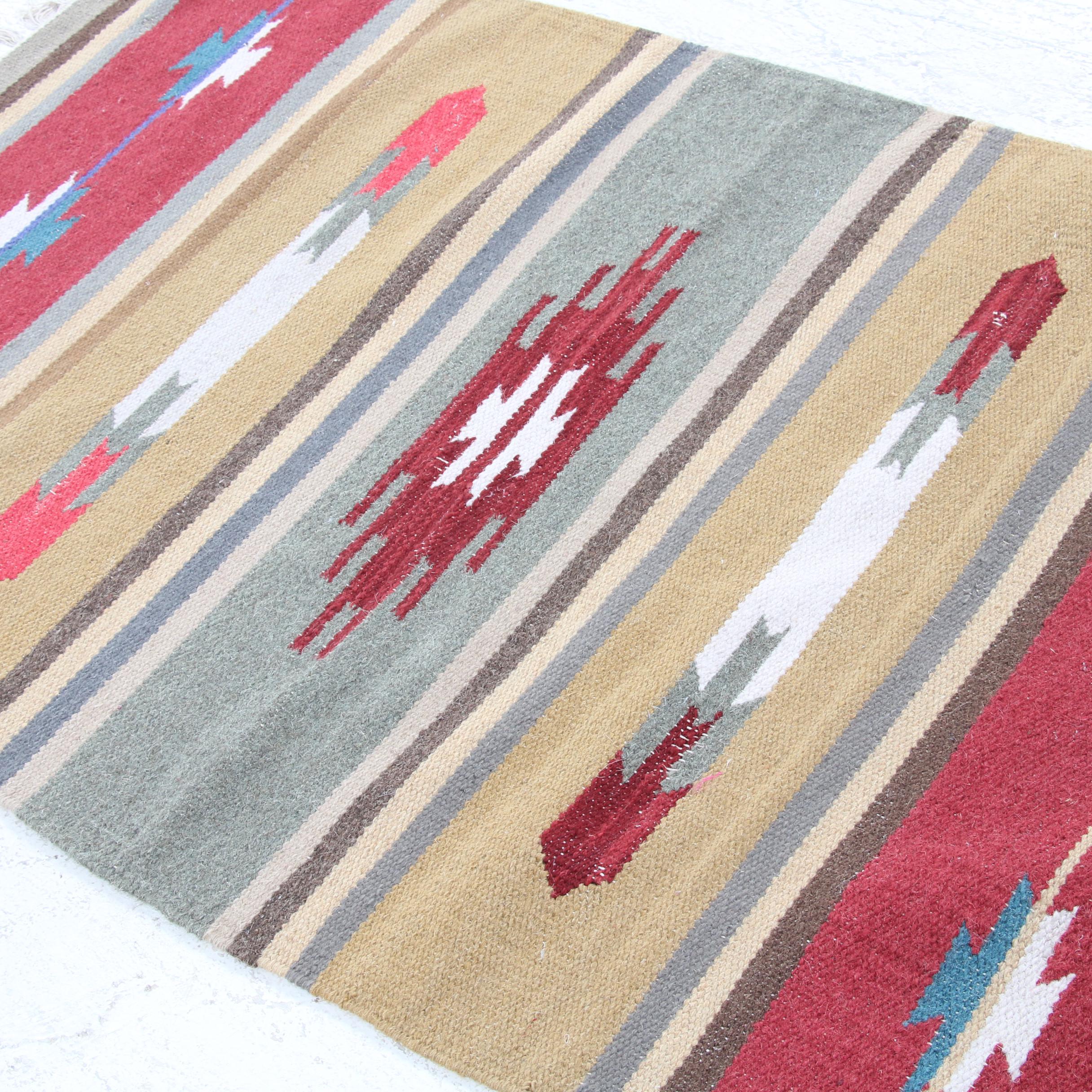 3' x 5'2 Handwoven Indo-Turkish Kilim Rug, 2000s | EBTH