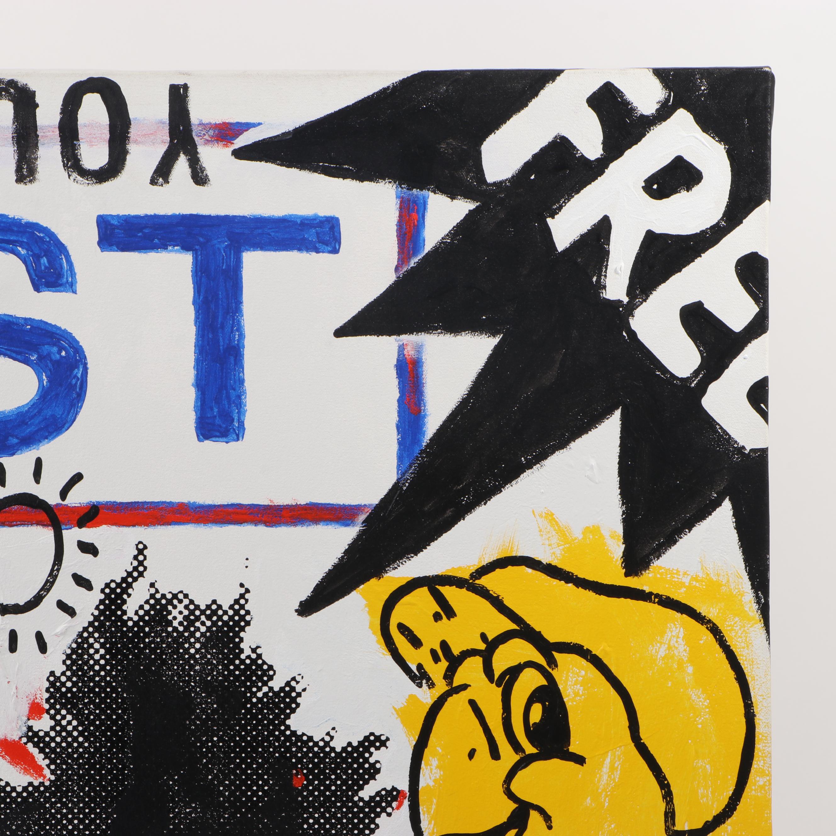 John Stango Pop Art Acrylic Painting of Andy Warhol and Basquiat "Art ...