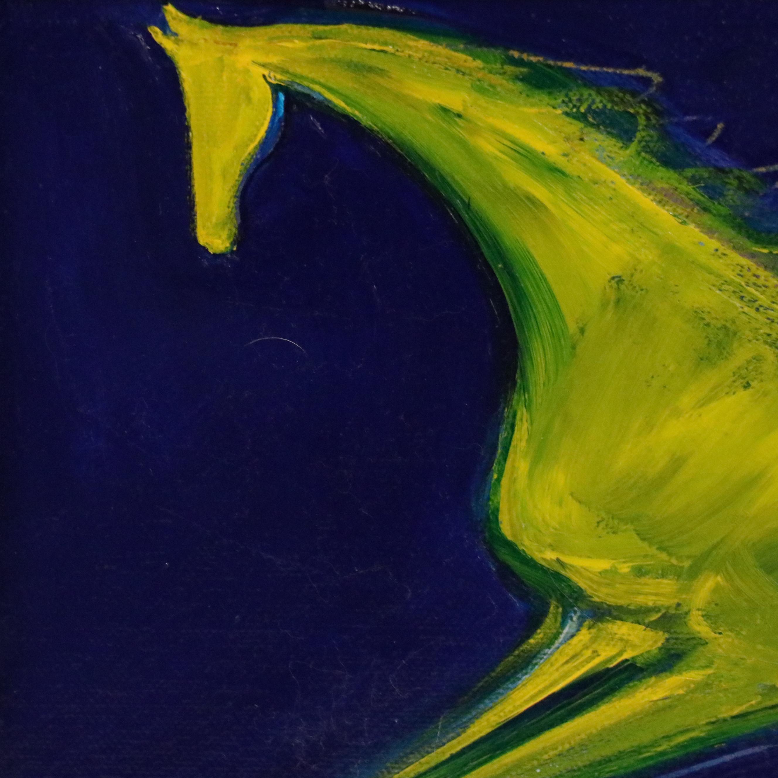 Patti Cramer Acrylic Painting of Yellow Mare, 20th Century | EBTH
